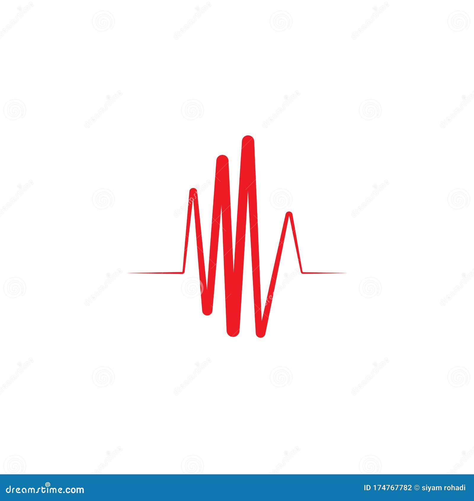 Heart beat logo vector stock vector. Illustration of icon - 174767782