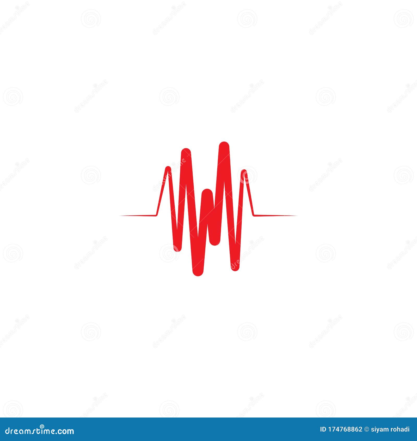 Heart beat logo vector stock vector. Illustration of white - 174768862