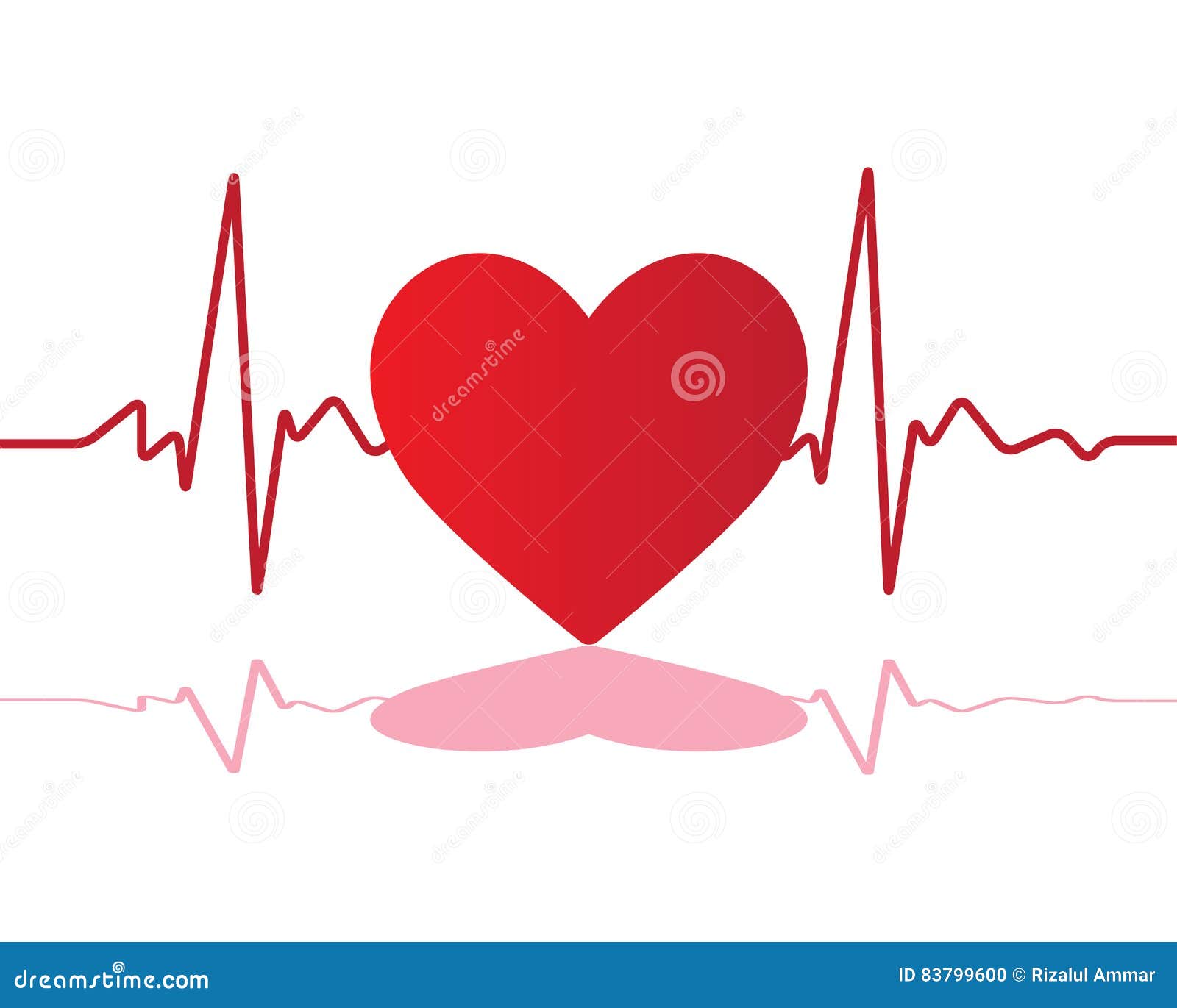 Heart beat of love stock vector. Illustration of abstract - 83799600