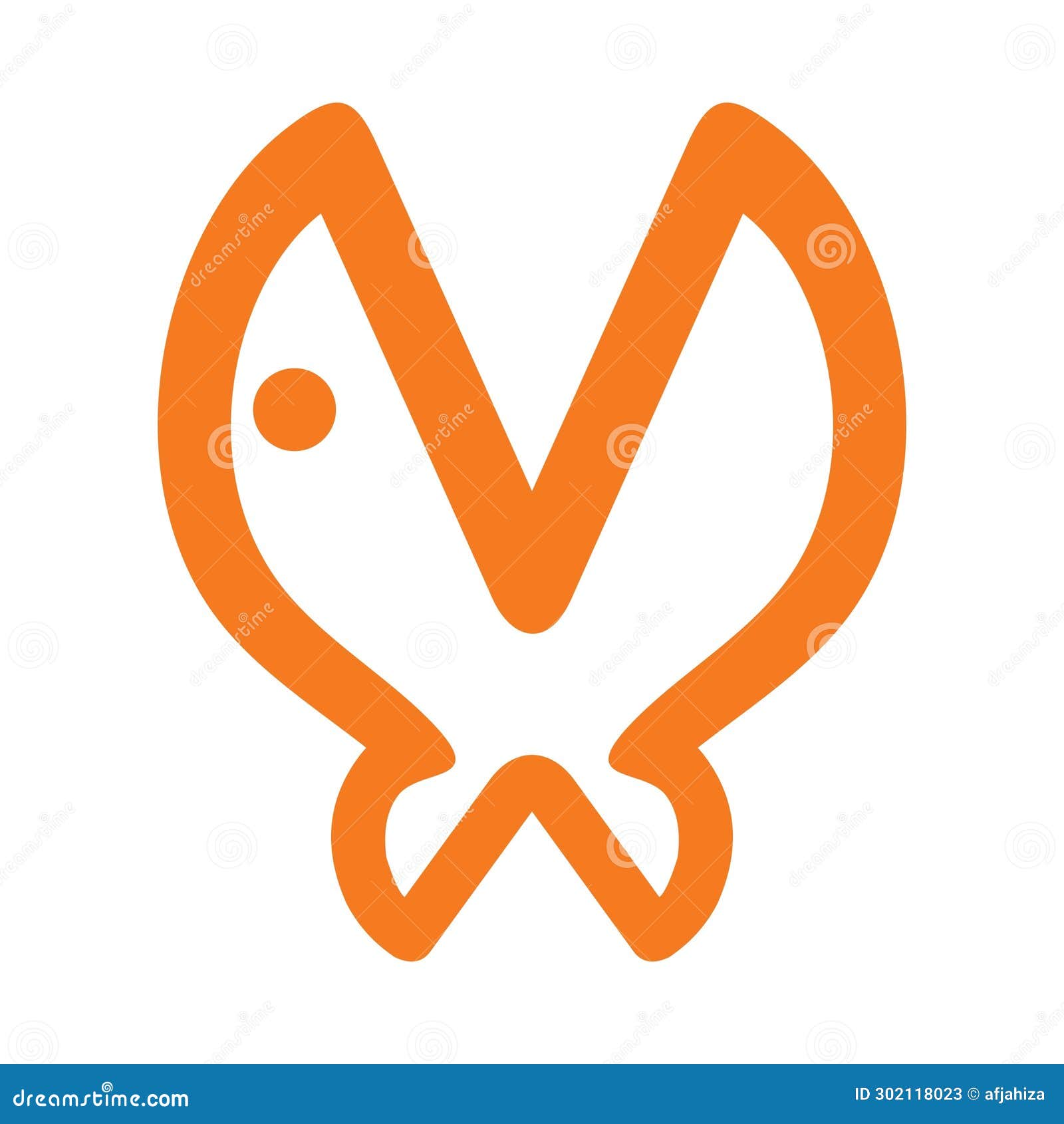 M Letter Fish Head Logo Template 1 Stock Vector - Illustration of ...