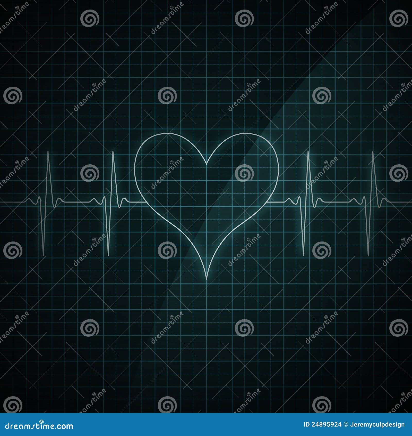 Heart Beat Monitor stock illustration. Illustration of heart - 24895924