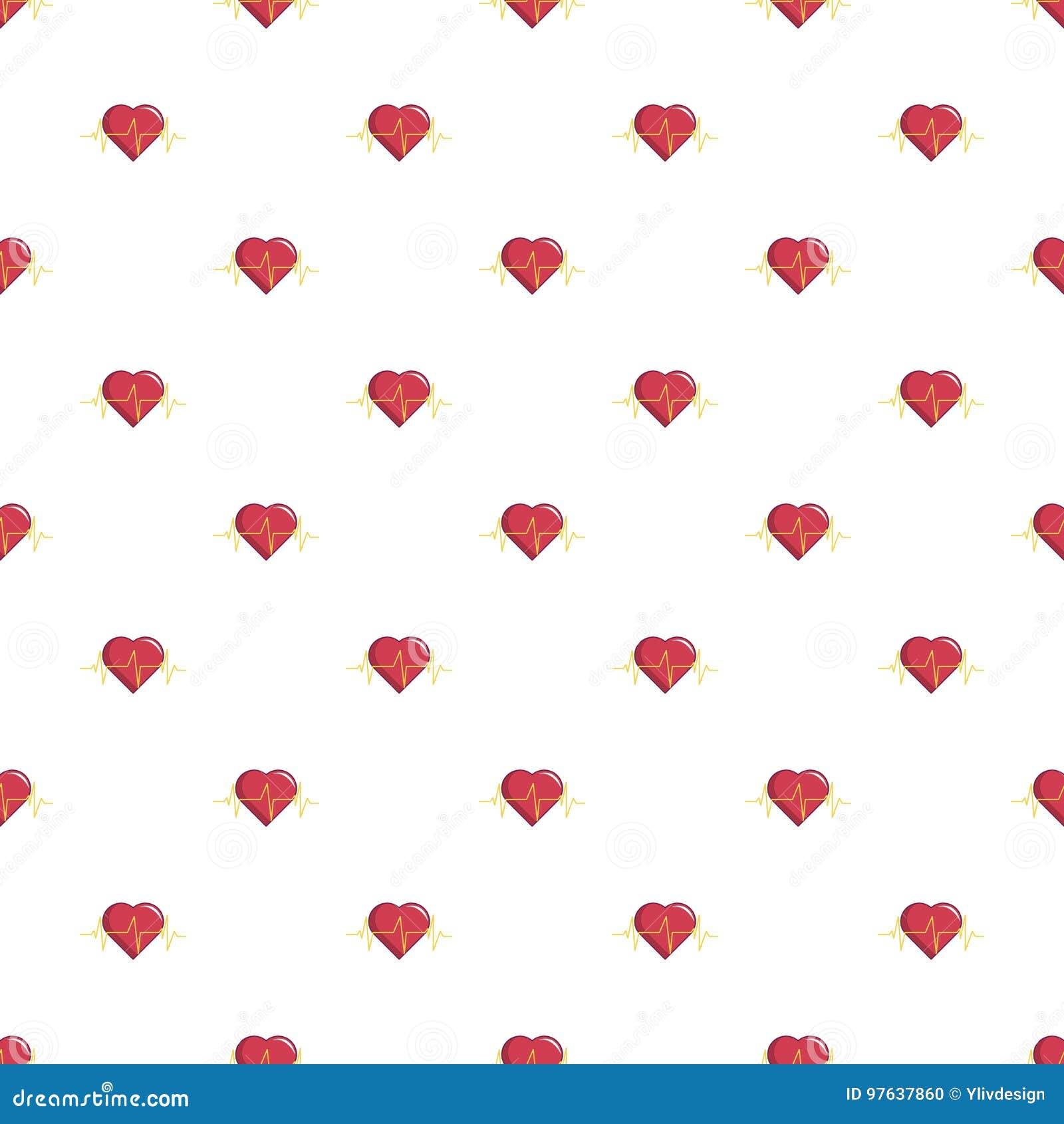 Heart Beat Pattern Seamless Stock Vector - Illustration of blood ...