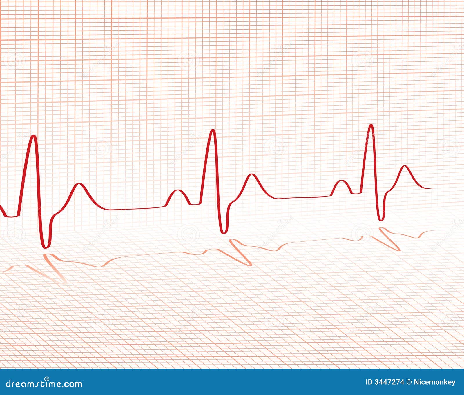 Heart beat red grid stock vector. Illustration of analog - 3447274