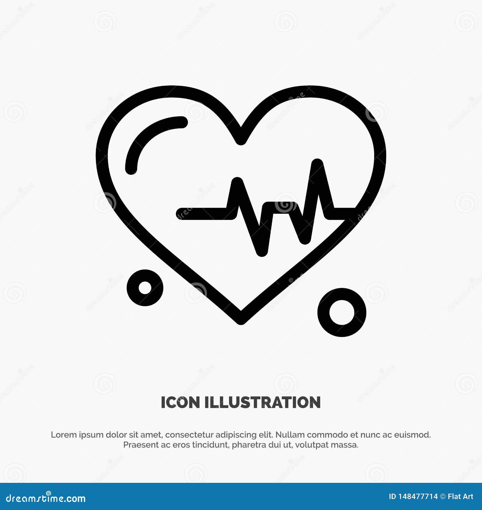 Heart, Beat, Science Line Icon Vector Stock Vector - Illustration of ...
