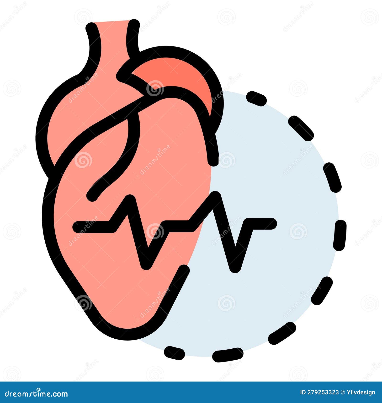 Heart Beating Icon Vector Flat Stock Vector - Illustration of support ...
