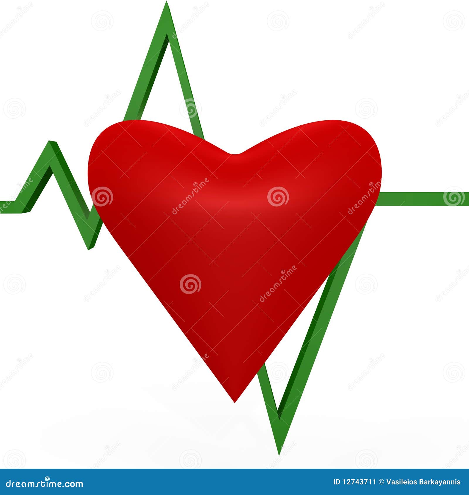 Heart Beating for You! - a 3d Image Stock Illustration - Illustration ...