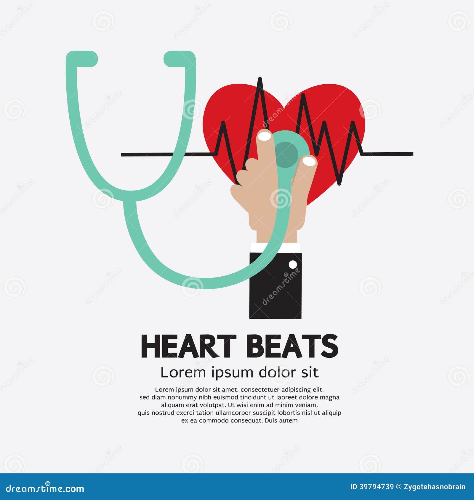 Heart Beats stock vector. Illustration of patient, cardiology - 39794739
