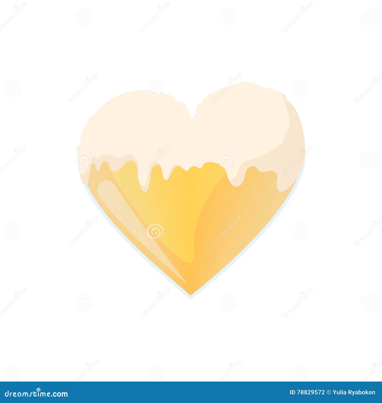 Heart from Beer Icon, Cartoon Style Stock Vector - Illustration of ...