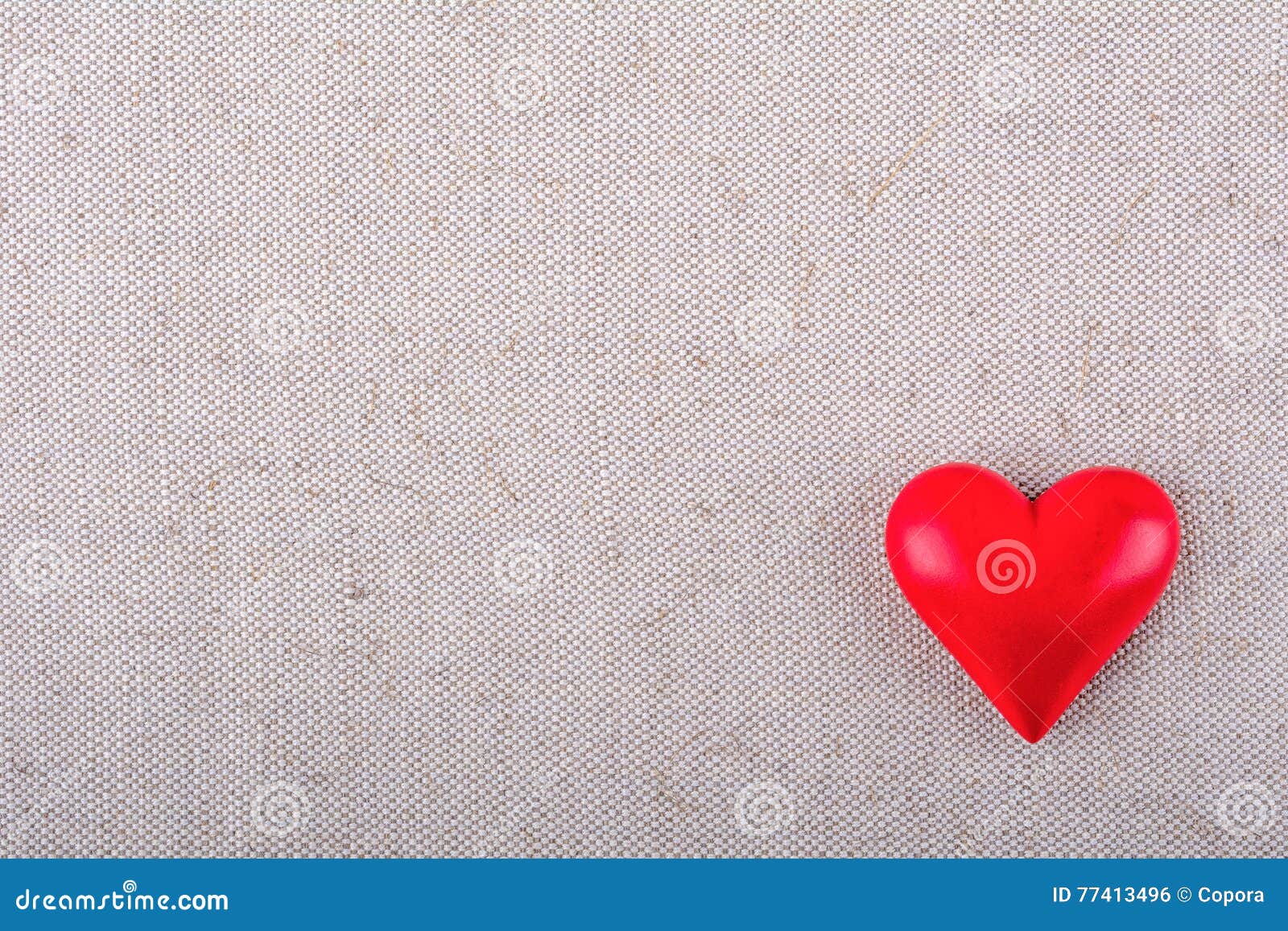 Heart on a beige fabric stock photo. Image of pattern - 77413496
