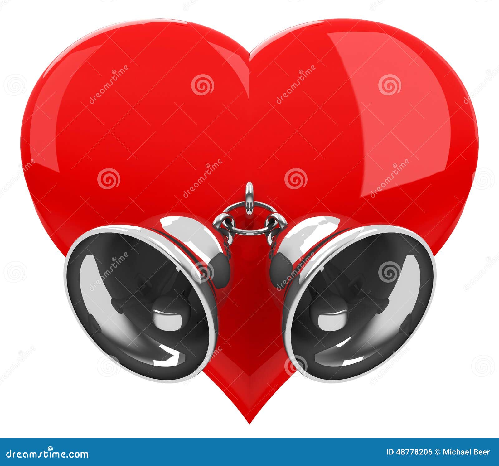 Heart bells stock illustration. Illustration of marry - 48778206