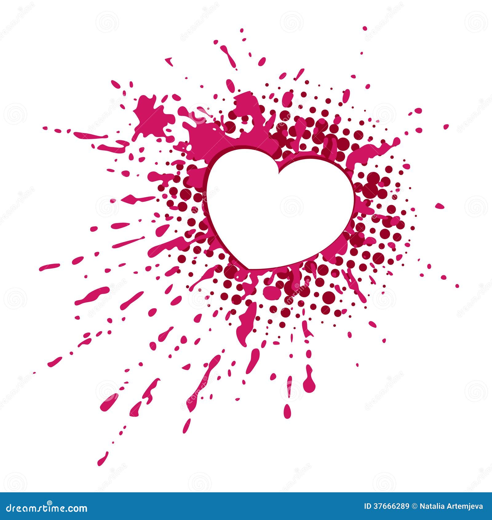 Heart on blob stock vector. Illustration of banner, element - 37666289