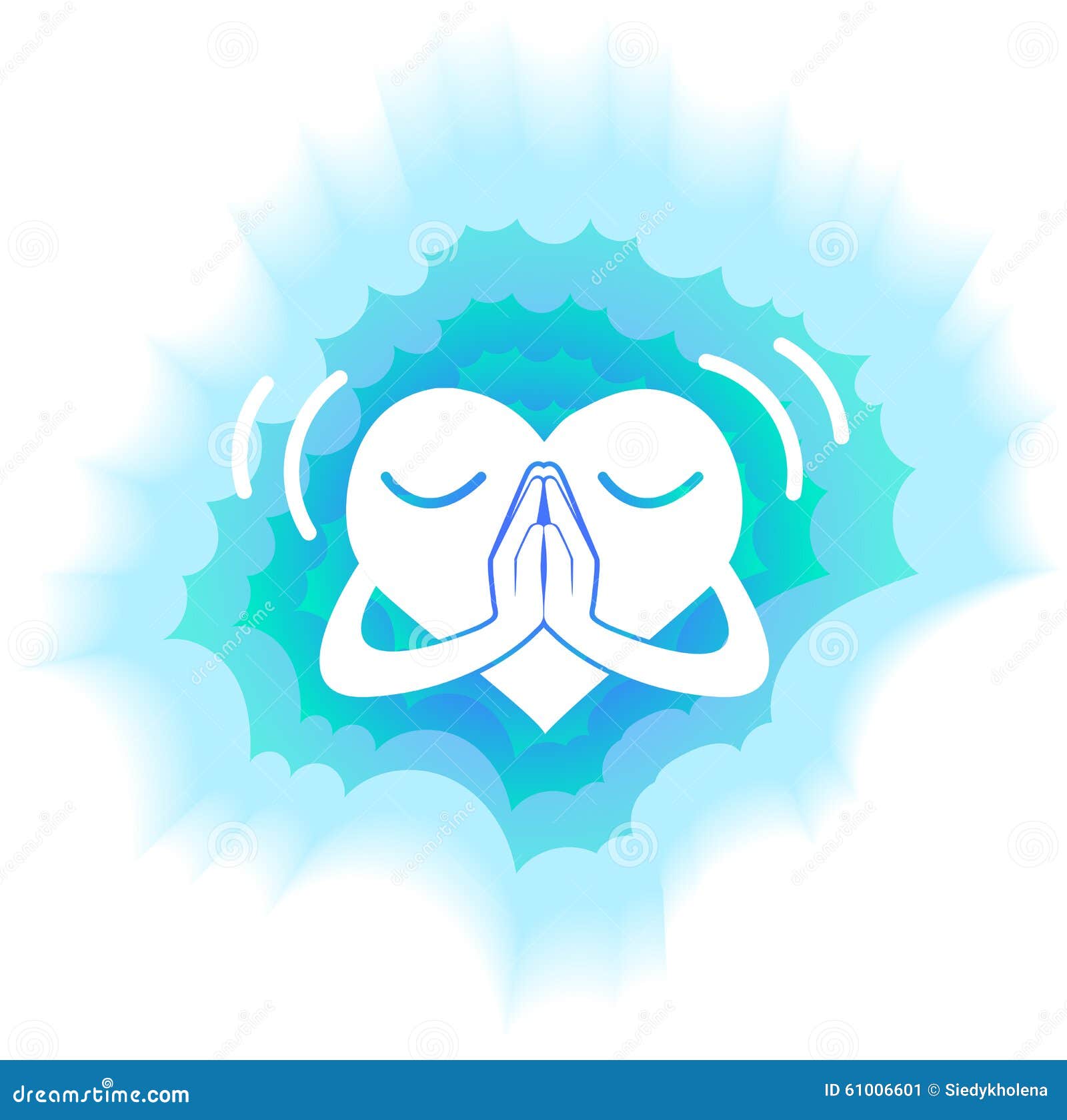 Heart blue light stock illustration. Illustration of happiness - 61006601