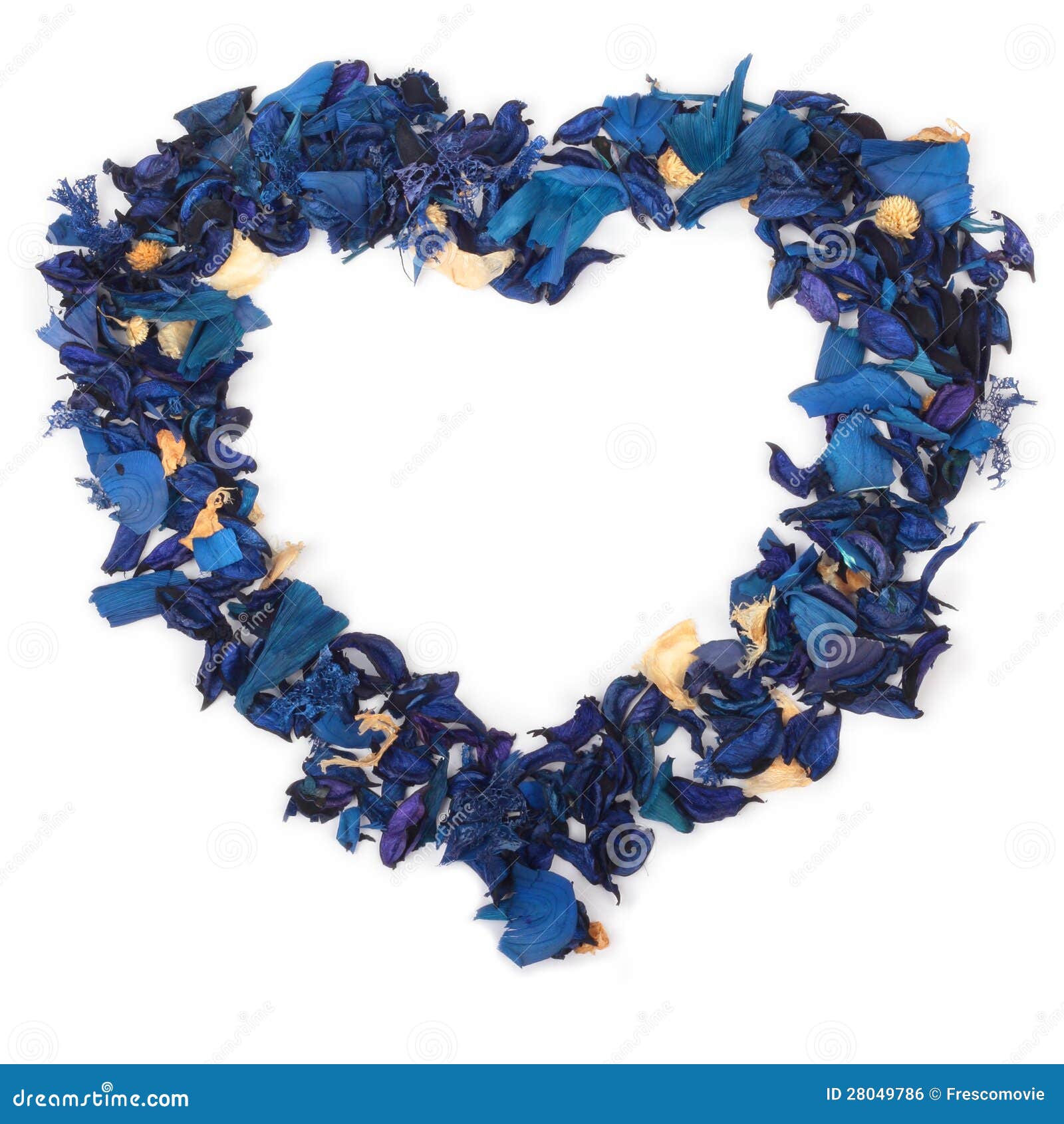 Heart of blue petals stock photo. Image of fantasy, communication ...