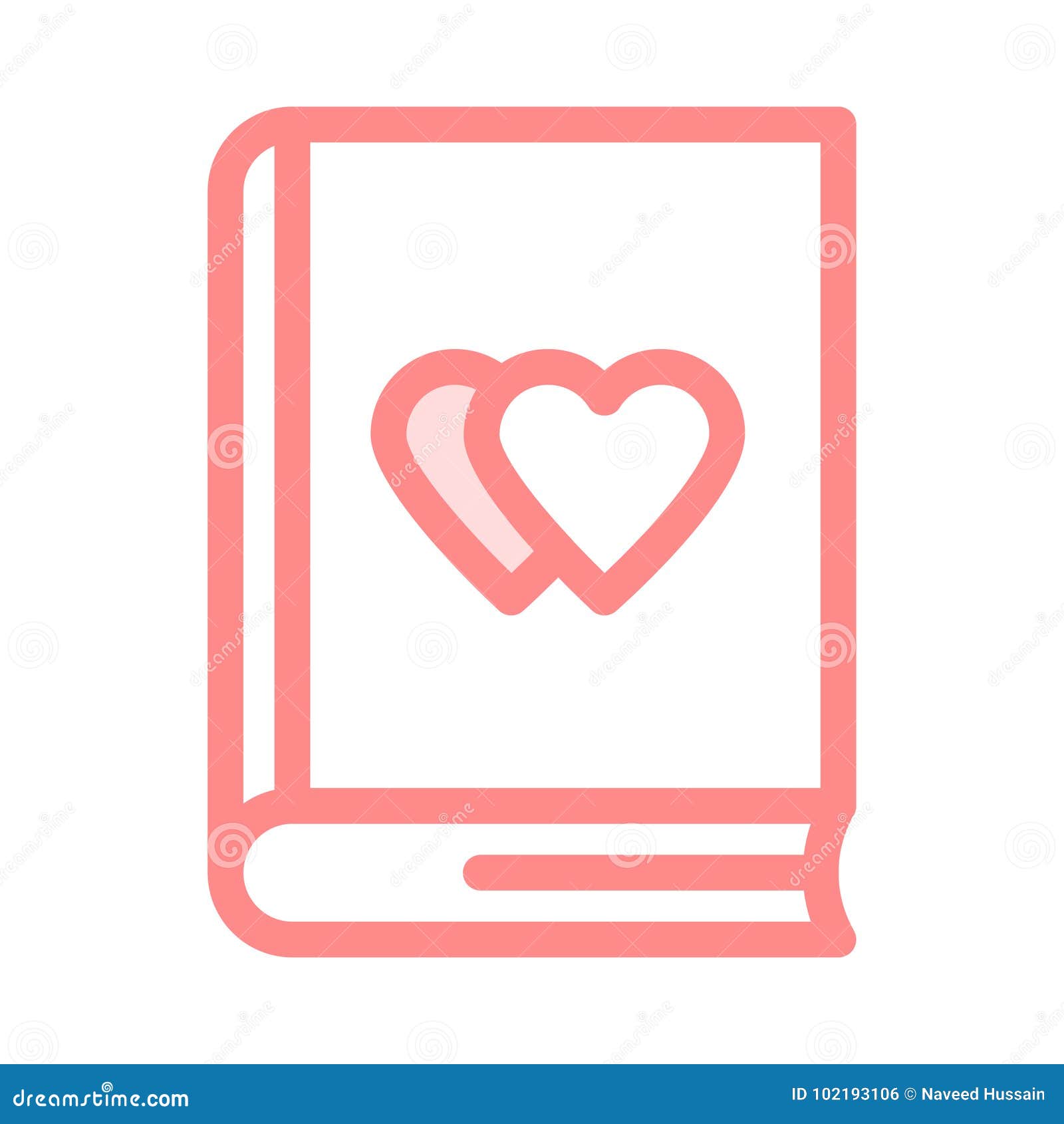 HEART BOOK icon stock vector. Illustration of open, heart - 102193106