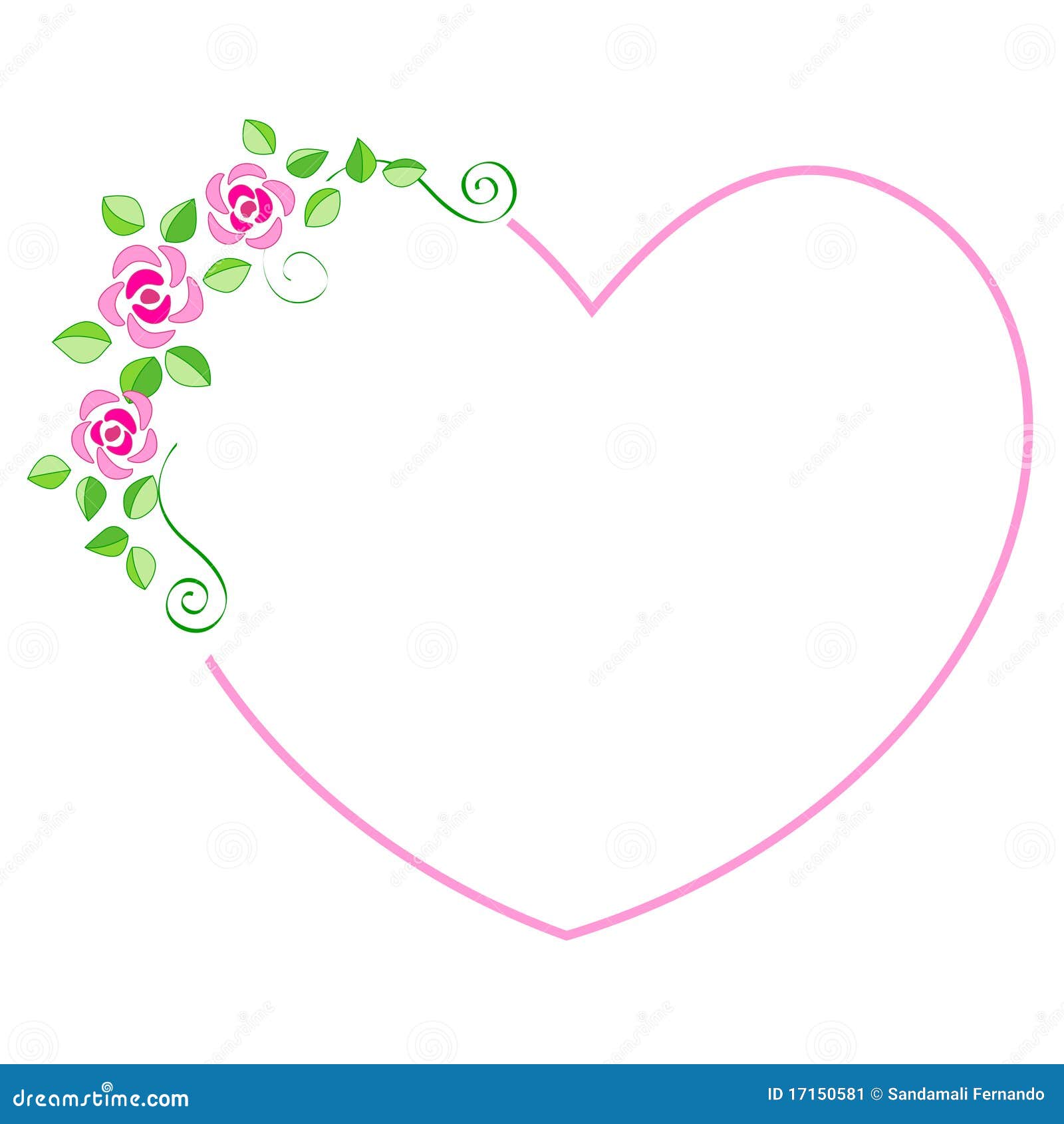 Heart border stock vector. Illustration of artistic, border - 17150581