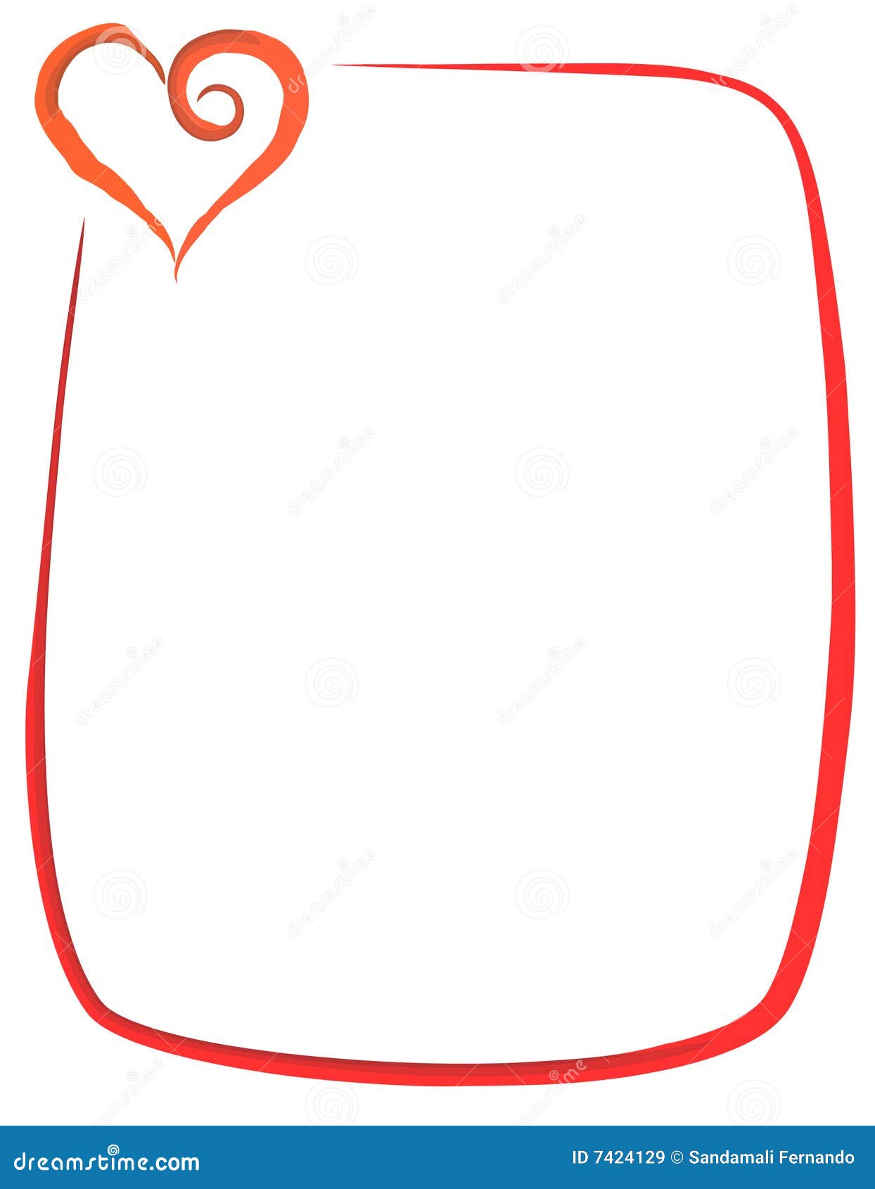 Heart border stock illustration. Illustration of party - 7424129