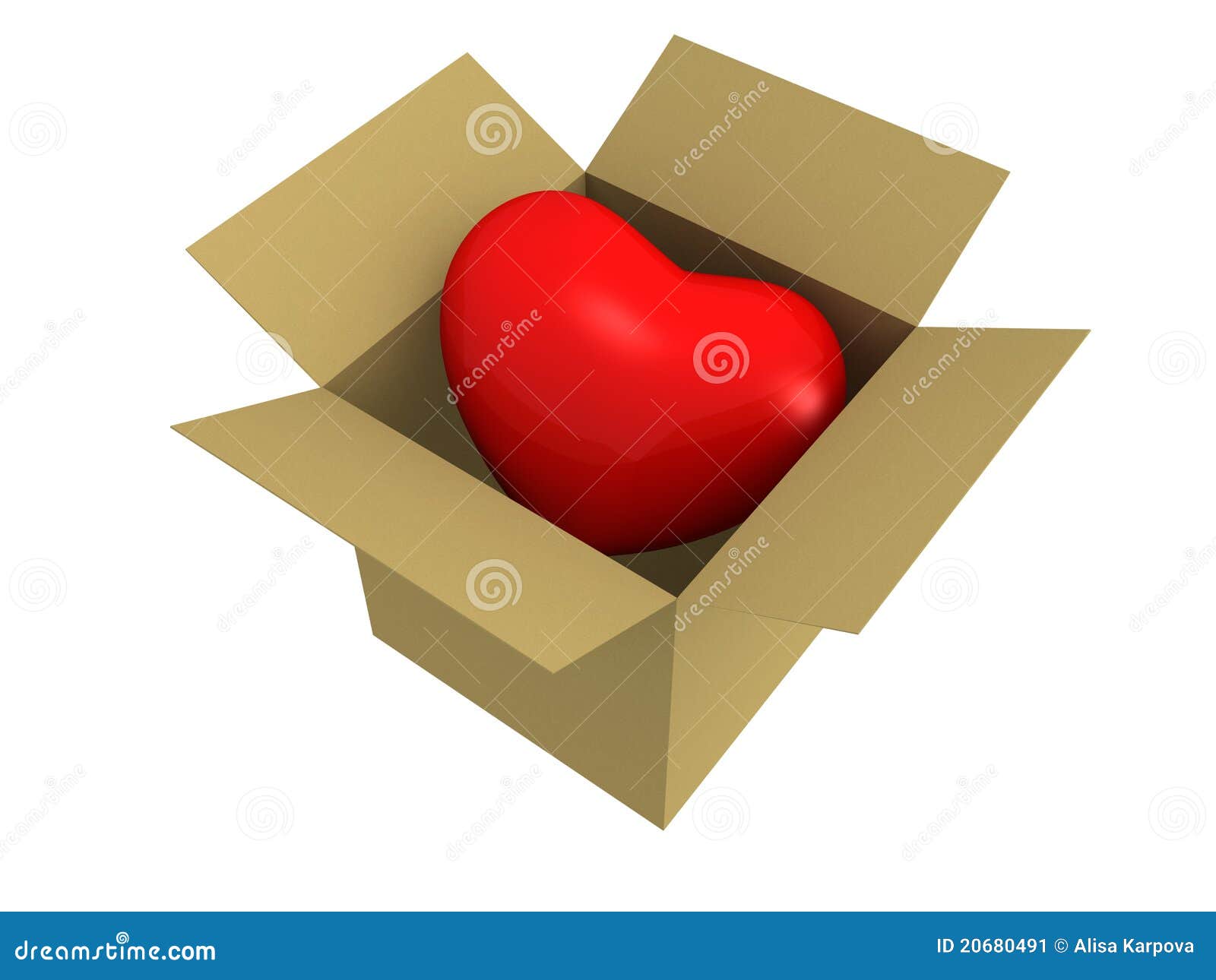Heart in Box love concept stock illustration. Illustration of feeling ...