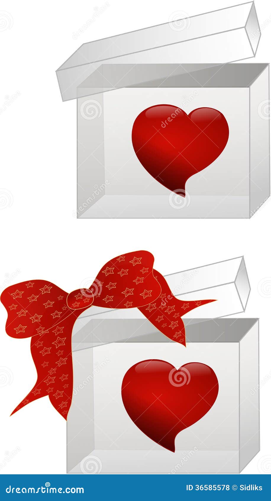 Heart in box stock photo. Illustration of gift, colour - 36585578