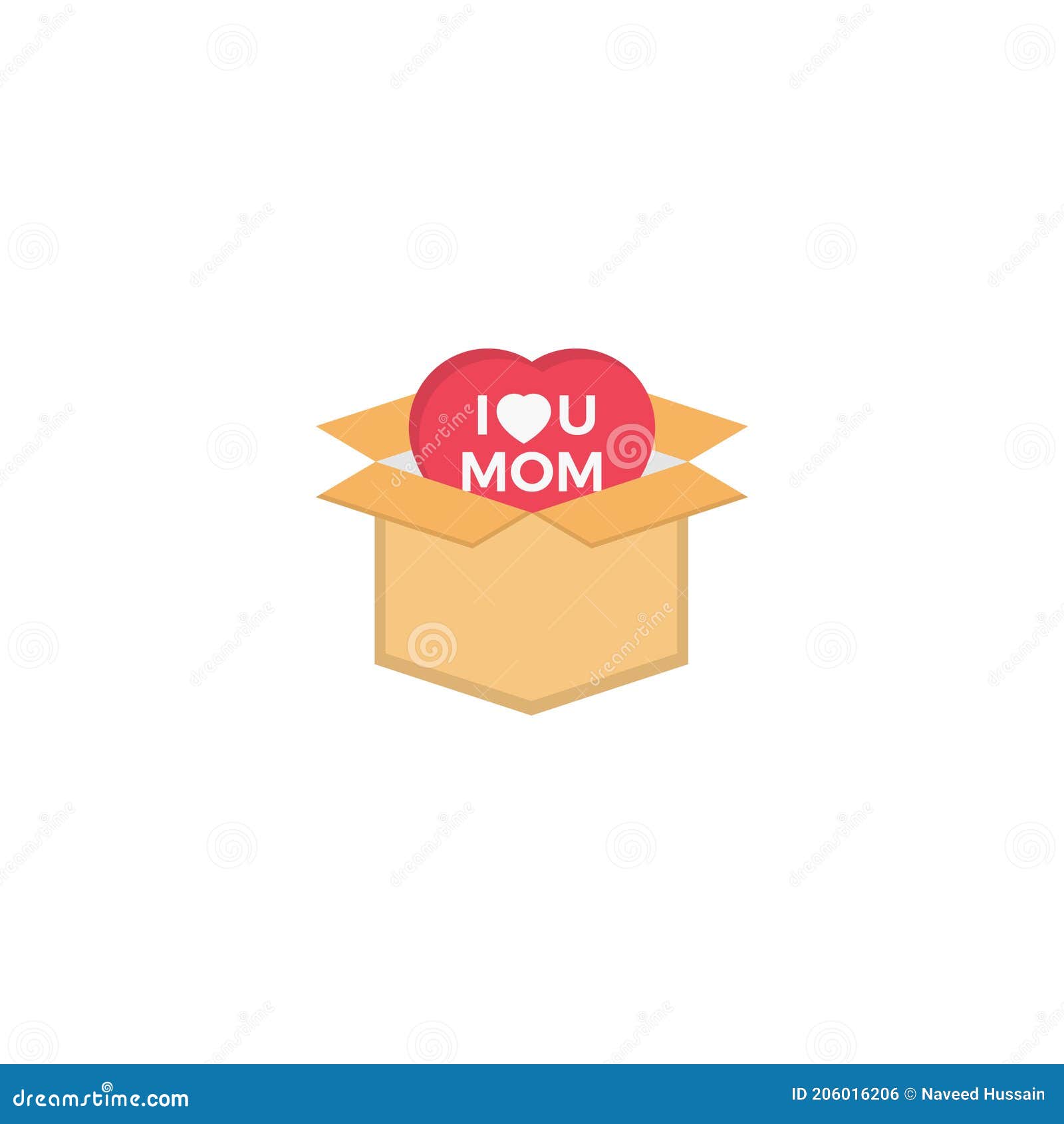 Heart Box Vector Flat Colour Icon Stock Illustration - Illustration of ...