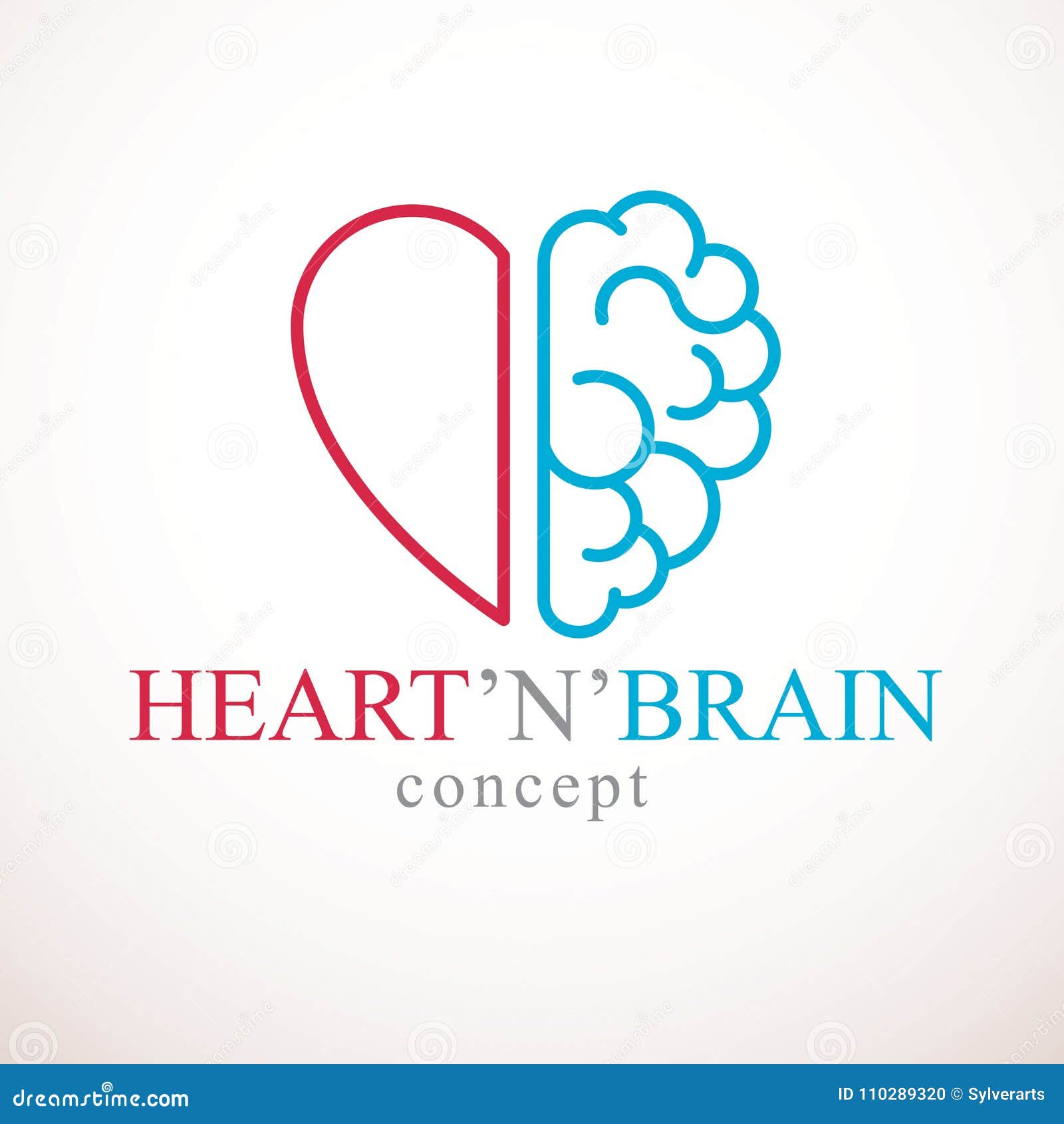 Heart and Brain Concept, Conflict between Emotions and Rational Stock ...