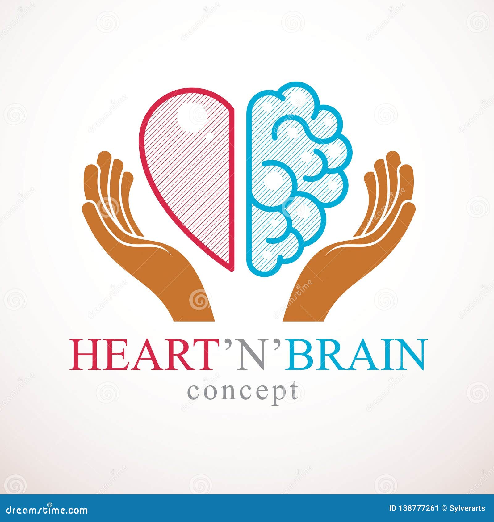 Heart and Brain Concept, Conflict between Emotions and Rational ...
