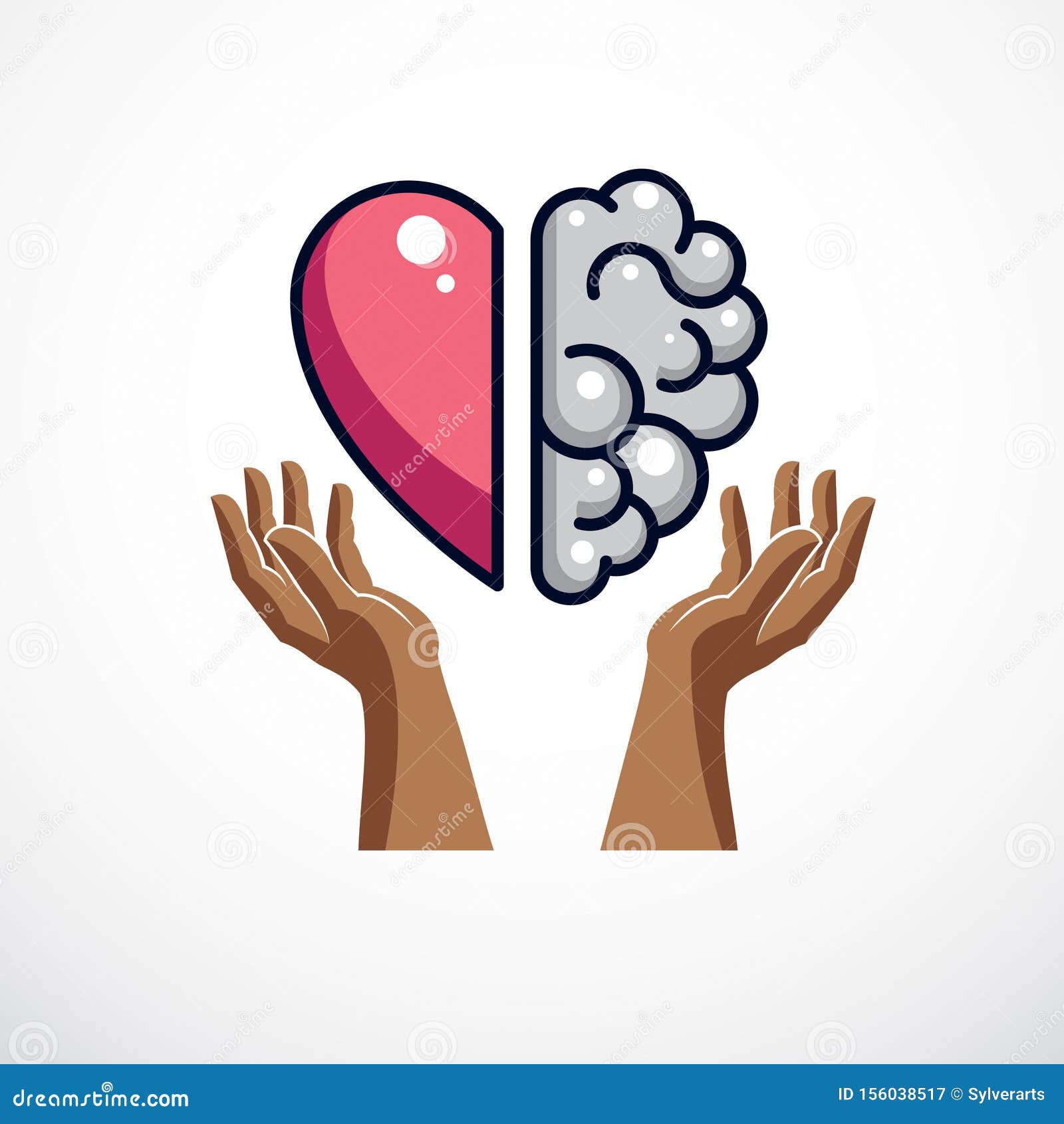 Heart and Brain Concept, Conflict between Emotions and Rational ... Heart and Brain Concept, Conflict between Emotions and Rational ...