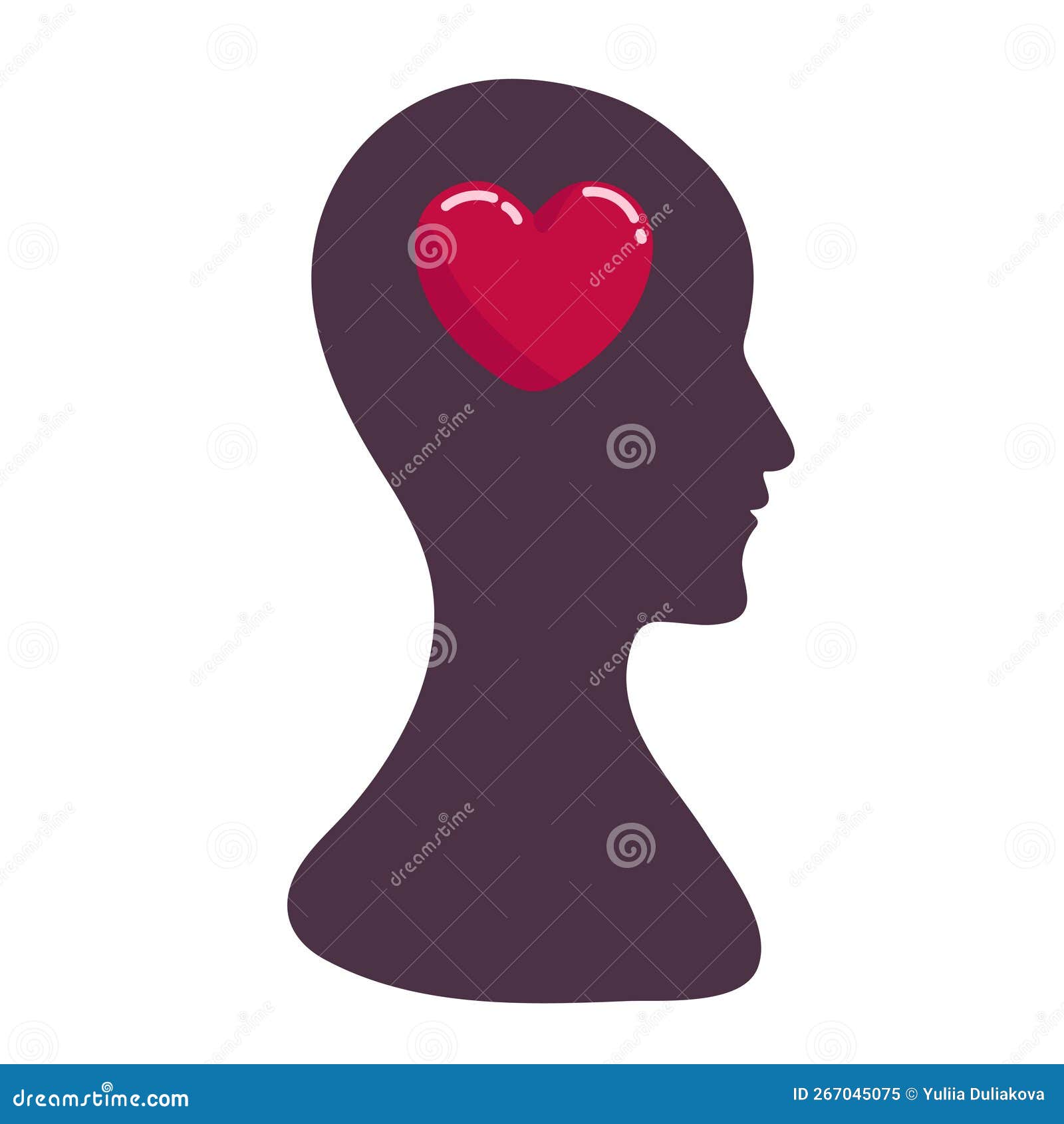 Heart and Brain Concept, Conflict between Emotions and Rational ...