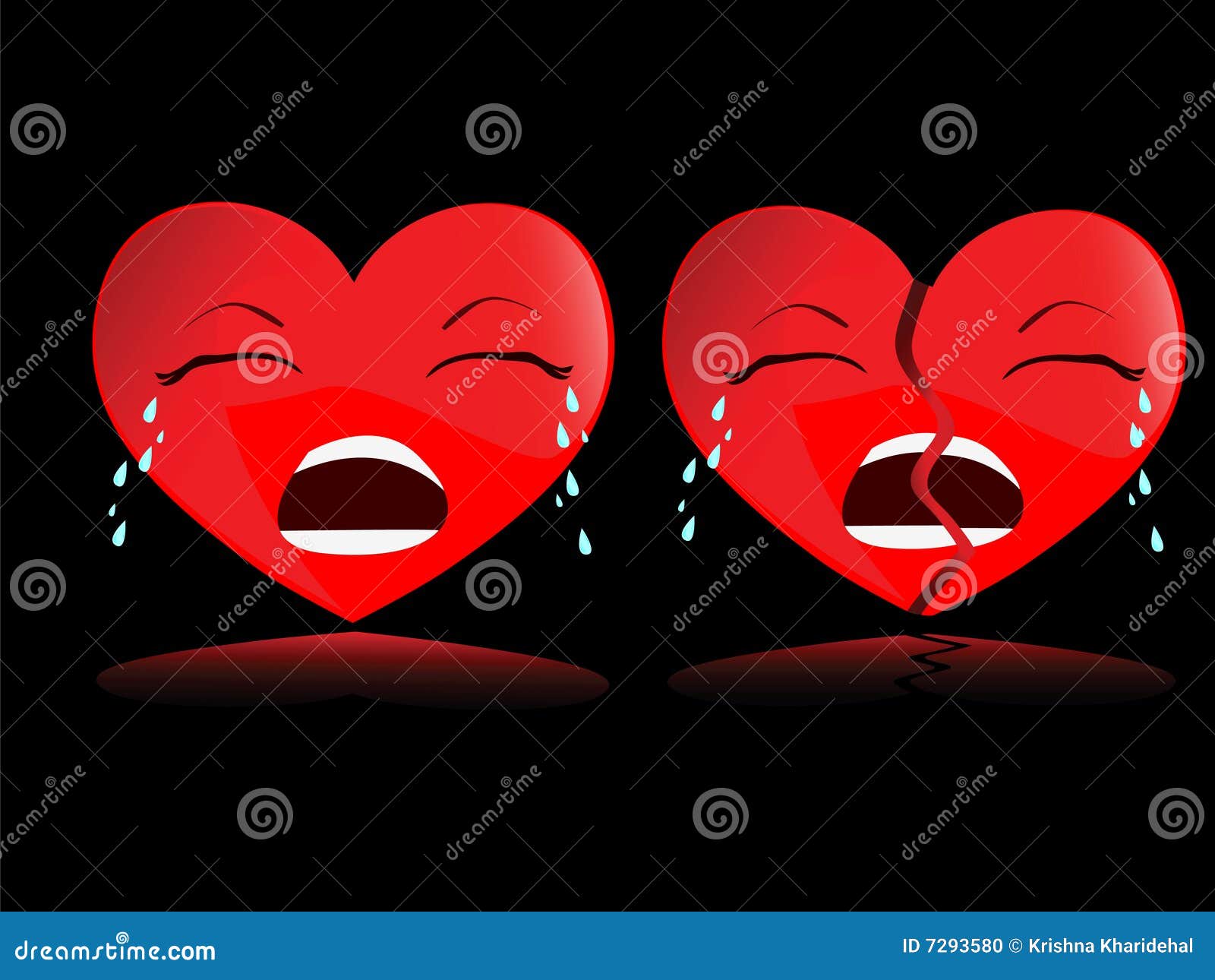 Heart break(vector) stock vector. Illustration of break - 7293580