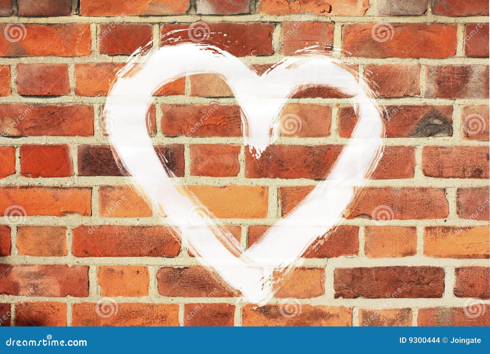 Heart bricks stock photo. Image of painted, valentines - 9300444