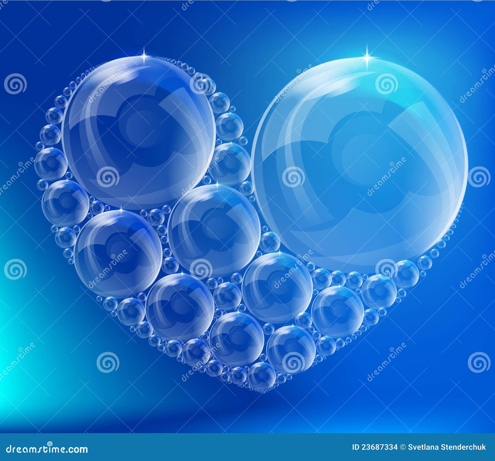 The heart of the bubbles stock vector. Illustration of bubble - 23687334