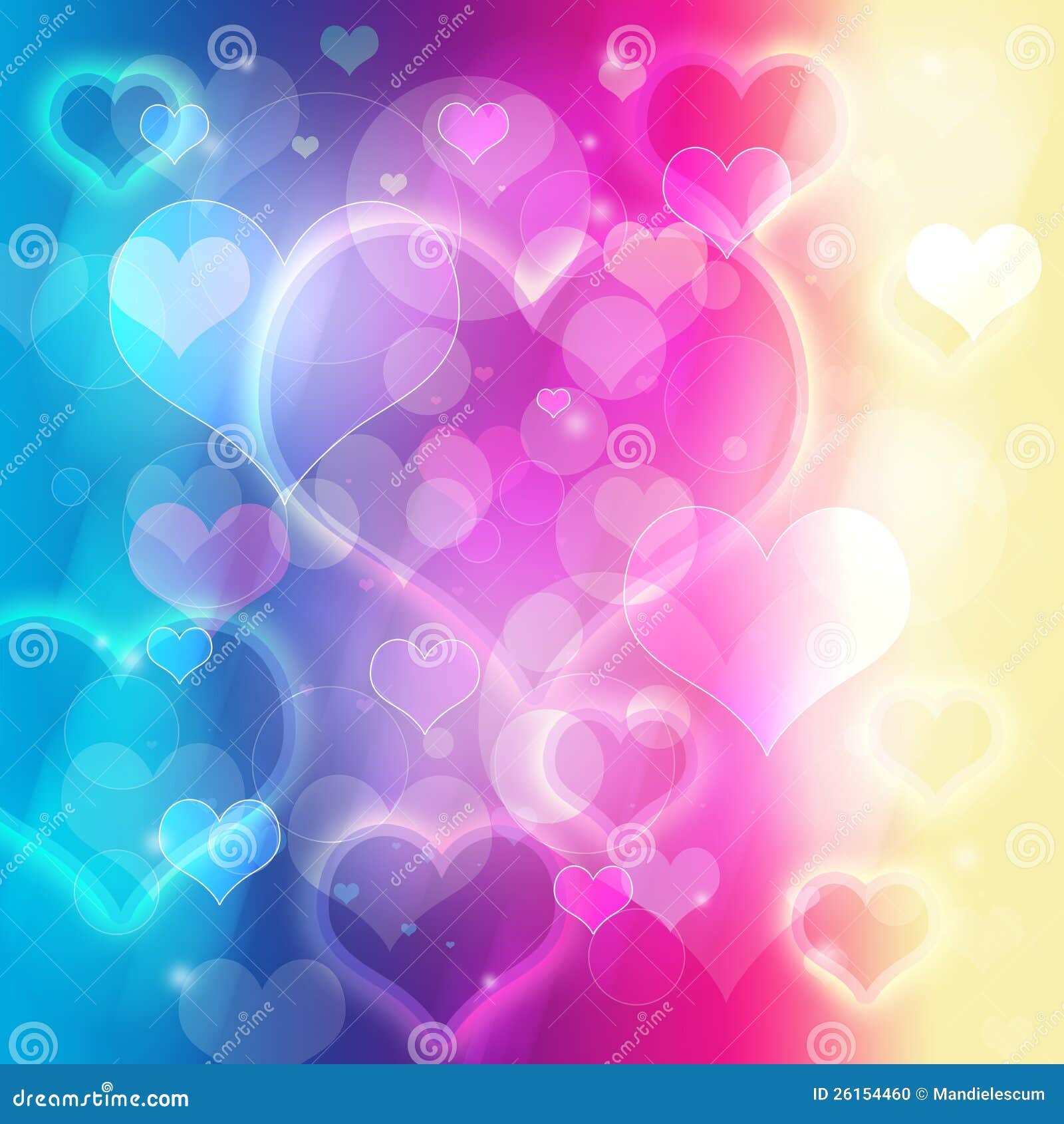 Heart bubbles stock illustration. Illustration of glow - 26154460