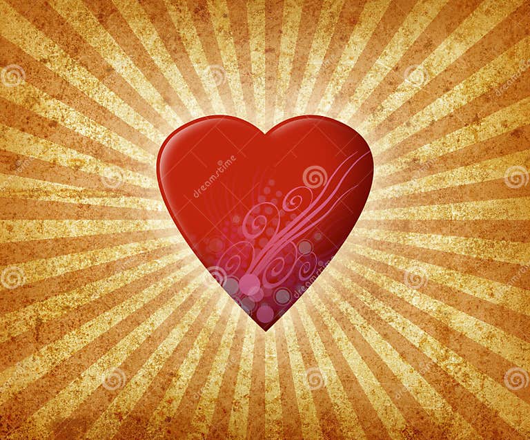 Heart Burst stock illustration. Illustration of vintage - 13435000
