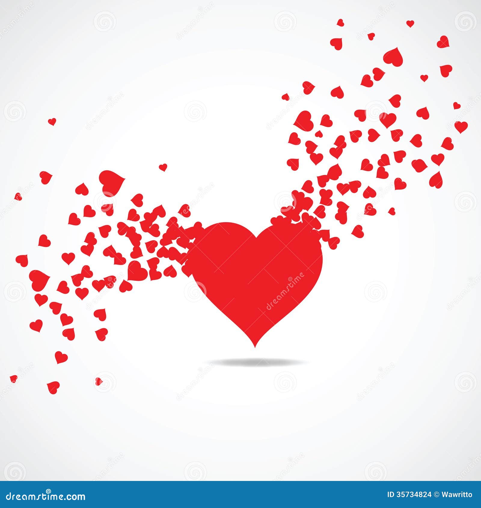 Heart with burst effect stock vector. Illustration of background - 35734824