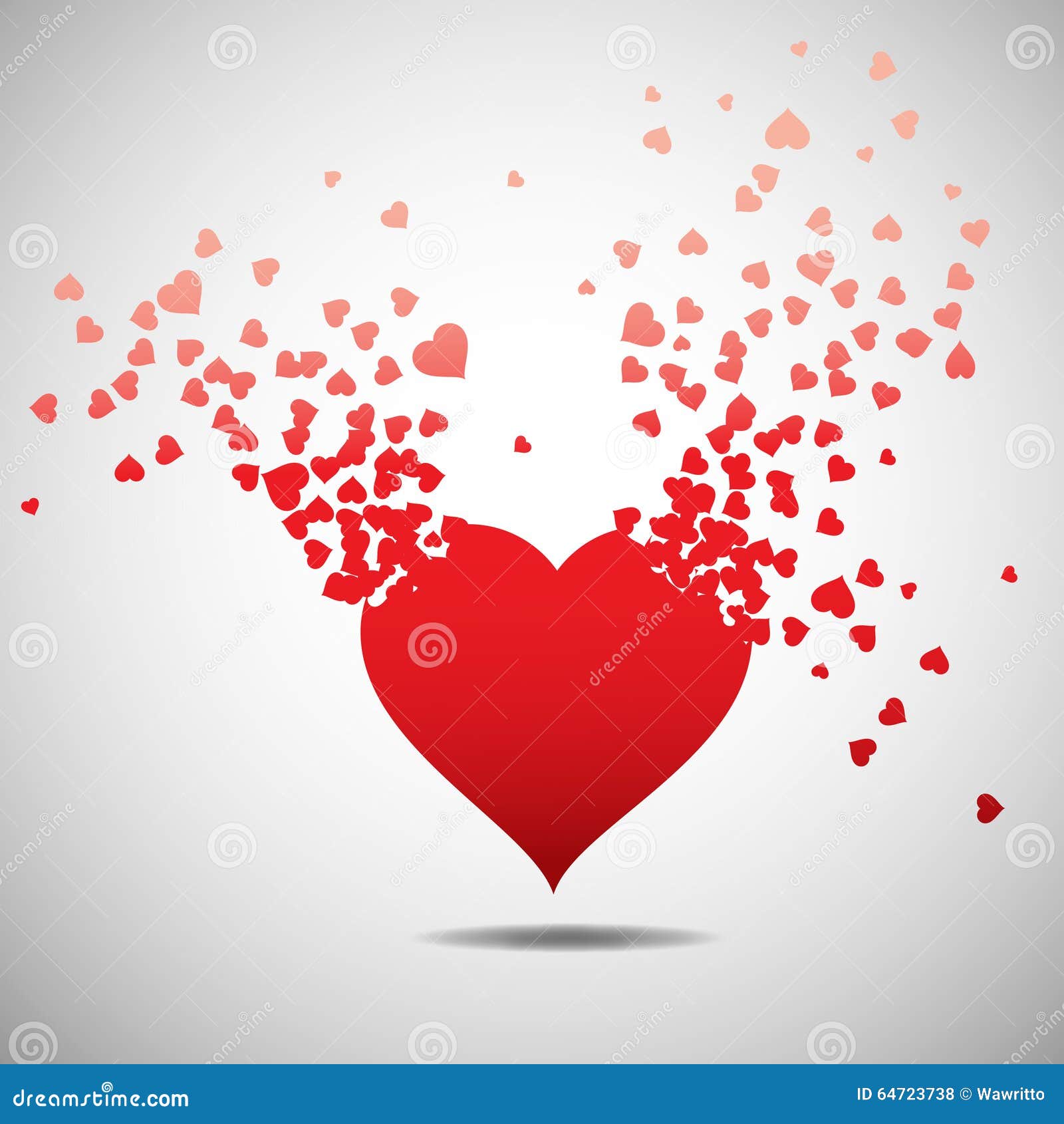 Heart with burst effect, stock vector. Illustration of burst - 64723738