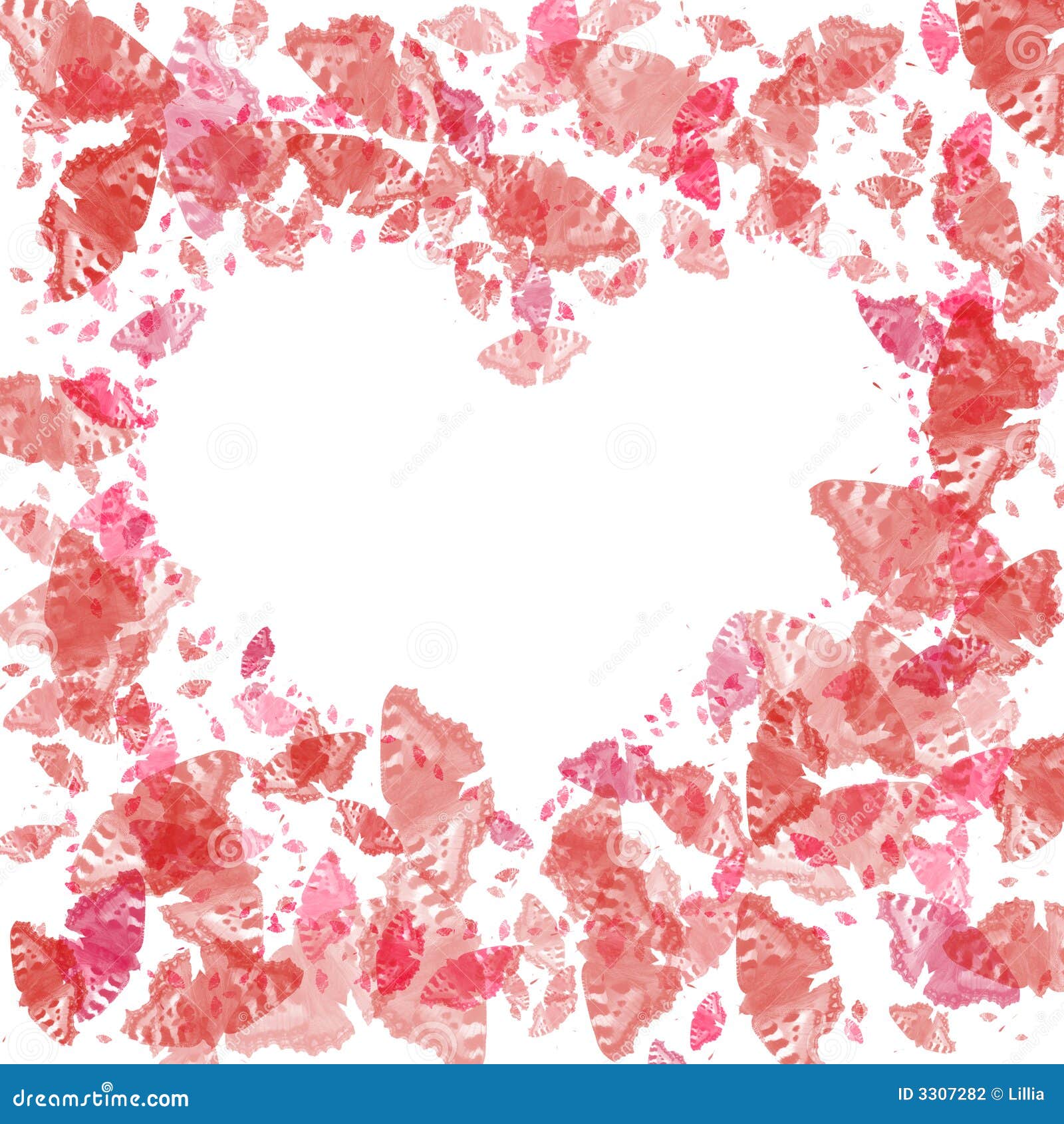 Heart with butterflies stock illustration. Illustration of butterfly ...