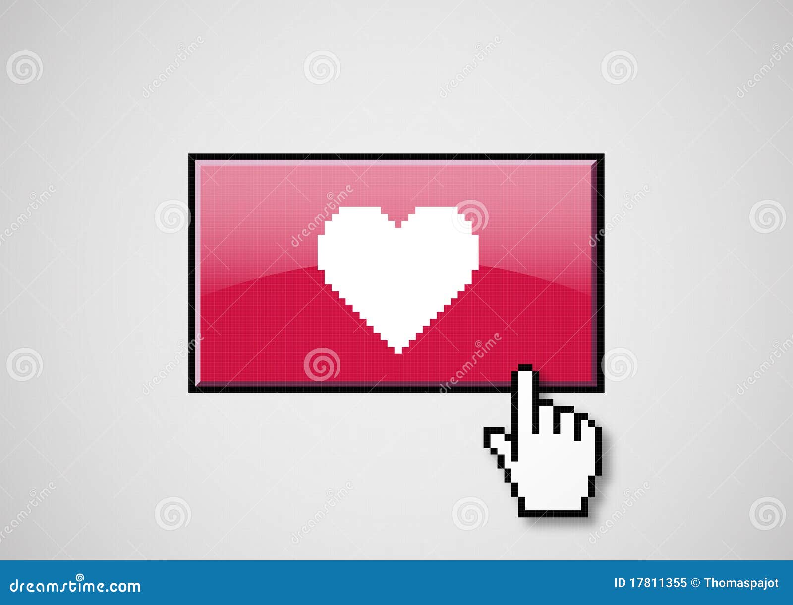 Heart button stock illustration. Illustration of mouse - 17811355