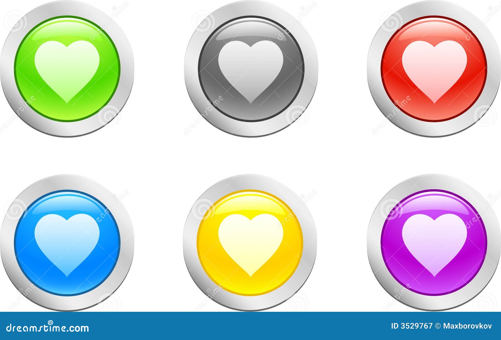Heart button. [Vector] stock vector. Illustration of keypad - 3529767