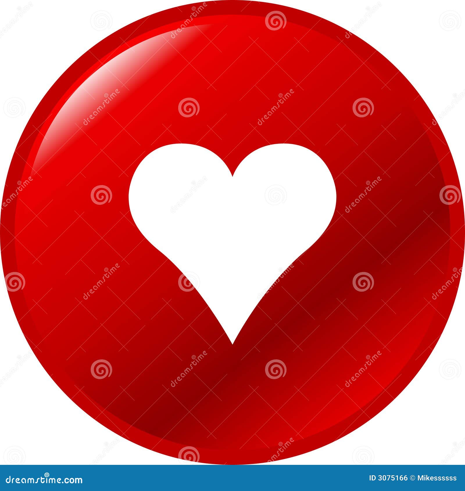 Heart Button Vector Illustration Stock Vector - Illustration of sign ...