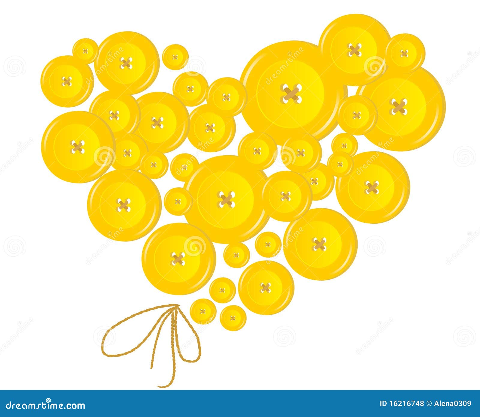 Heart from buttons stock vector. Illustration of heart - 16216748