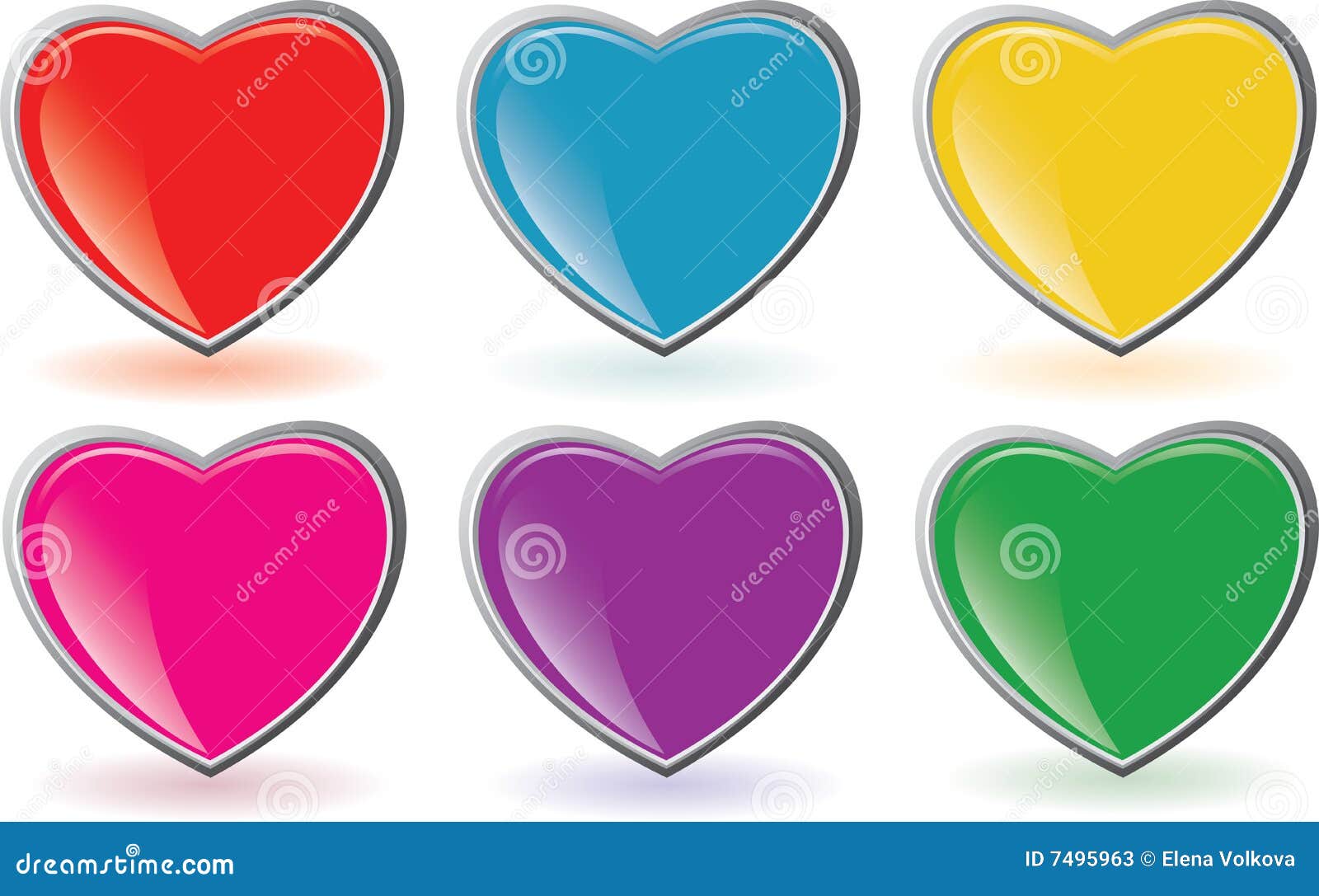 Heart buttons stock vector. Illustration of gradient, icon - 7495963