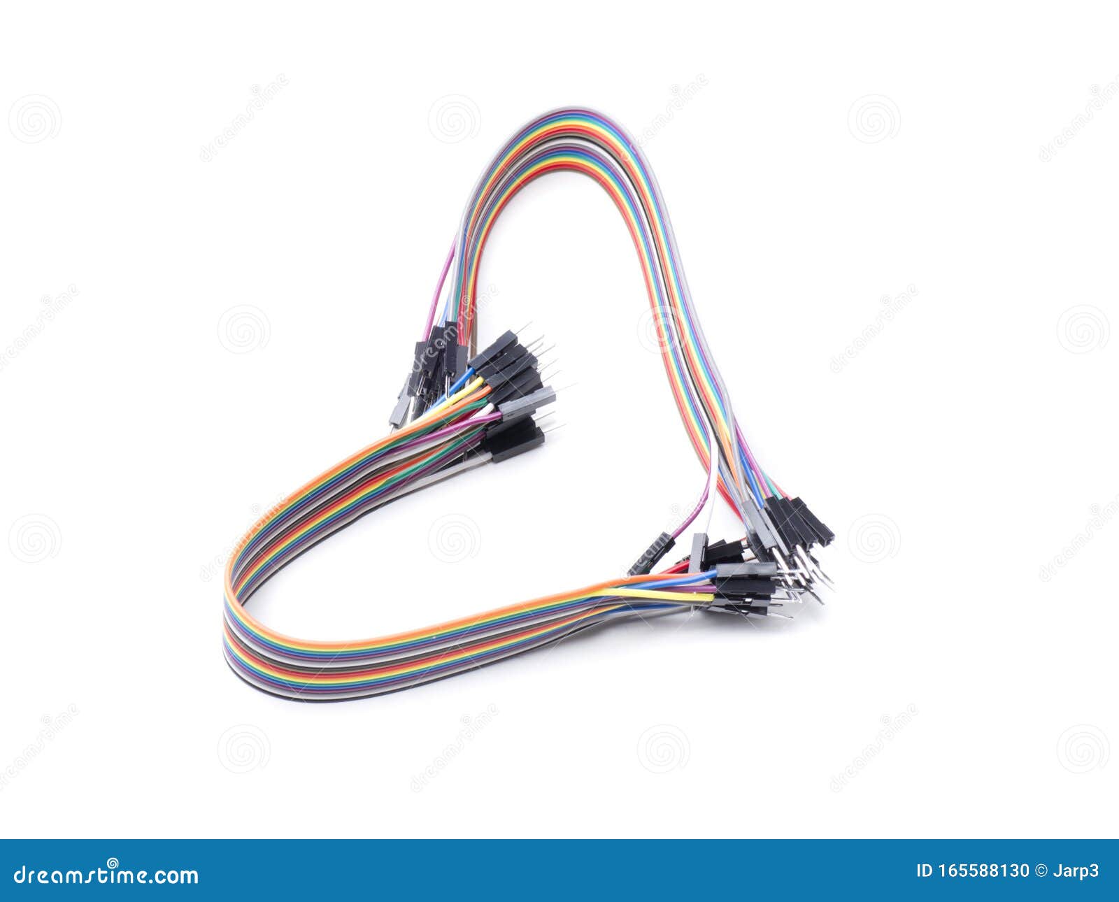 Heart cable colours stock photo. Image of connection - 165588130