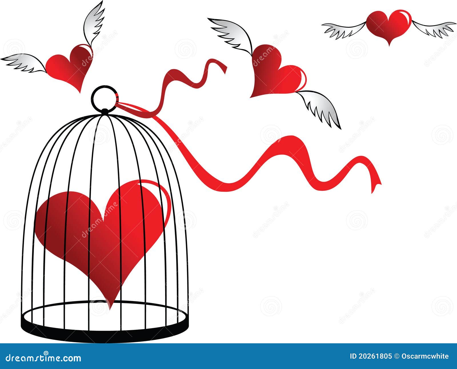 Heart in a cage stock vector. Illustration of bright - 20261805