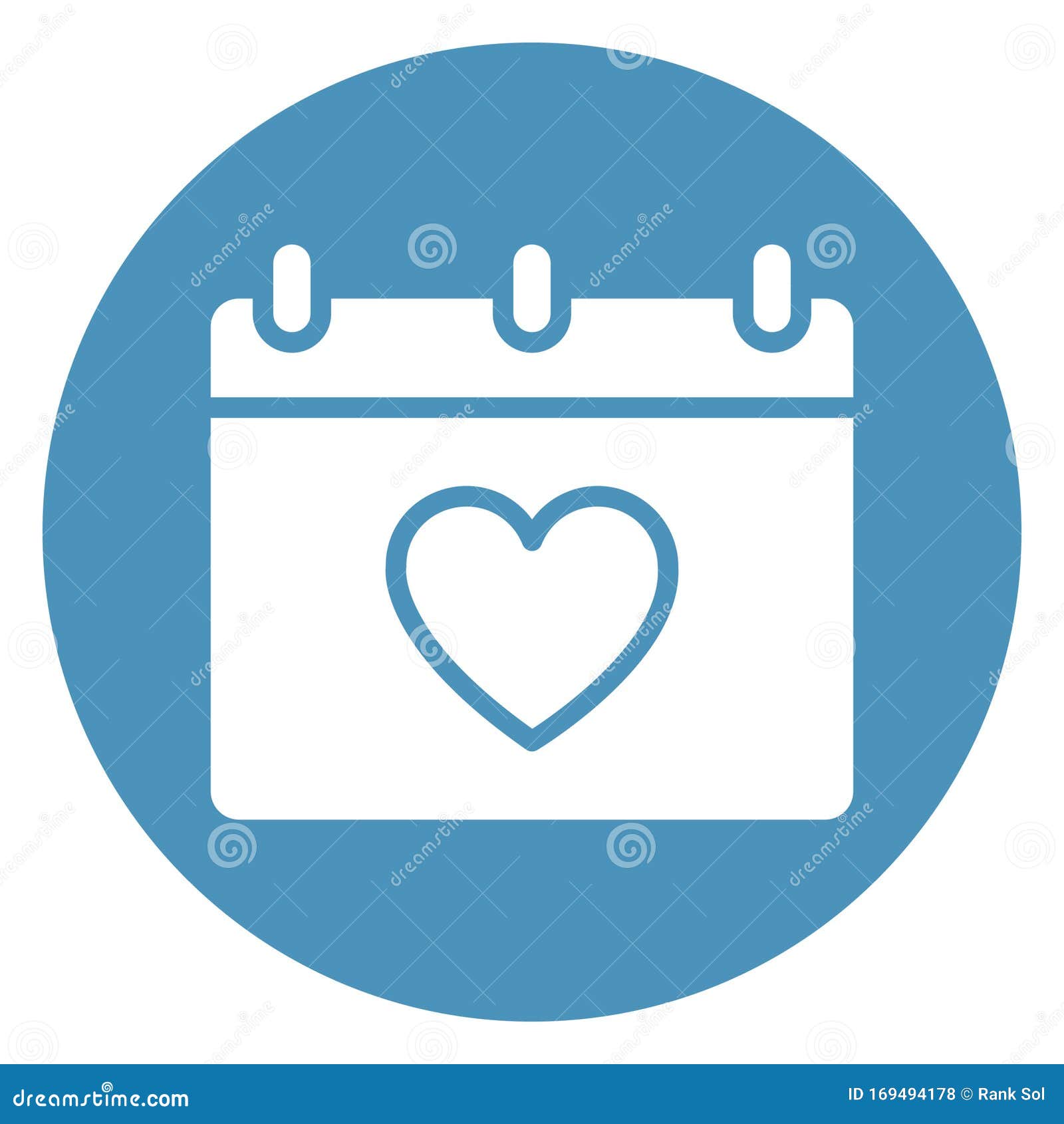 Heart Calendar, Love Day Isolated Vector Icon Which Can Easily Modify ...