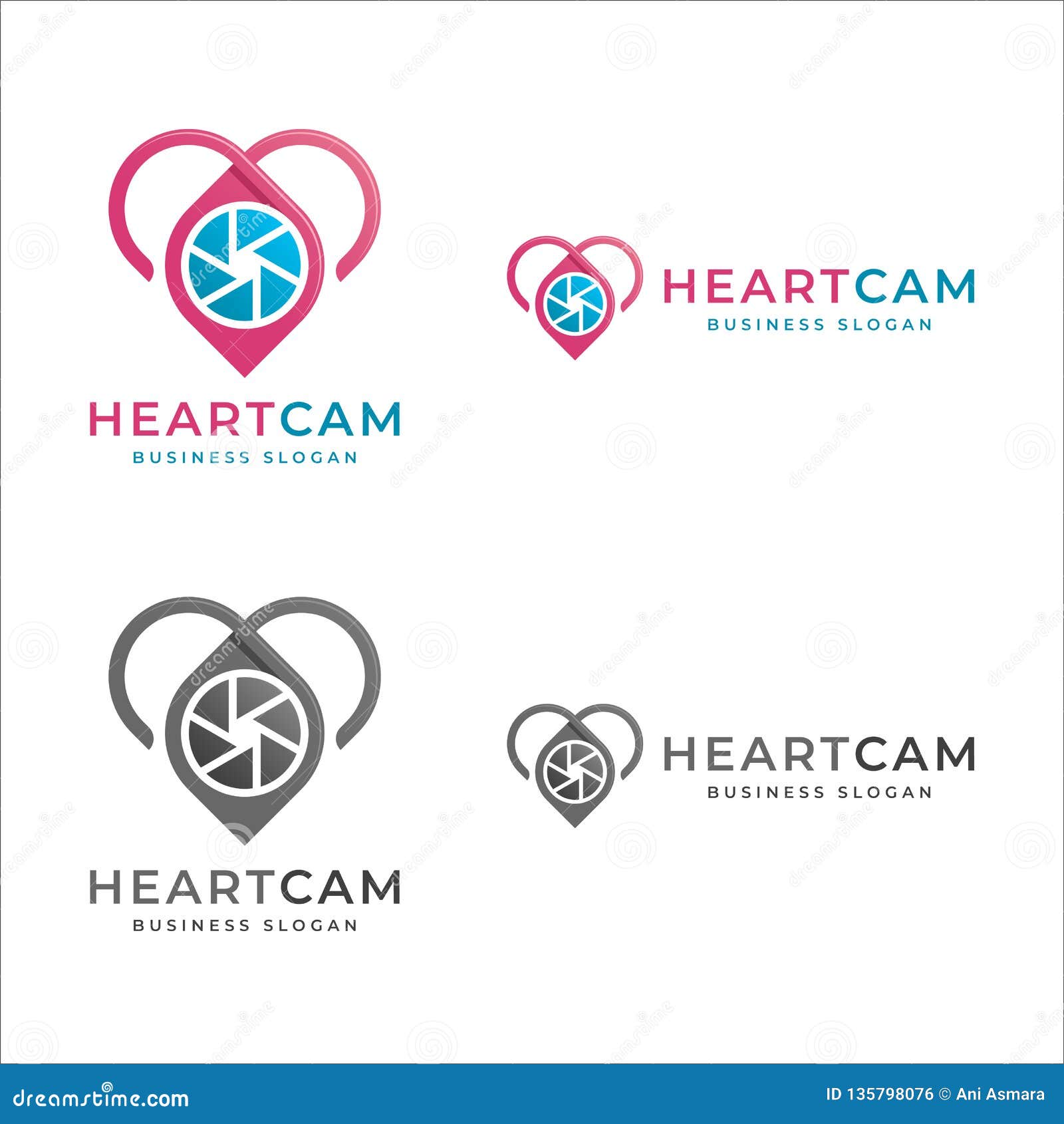 Heart Camera - Love Photo Logo Stock Vector - Illustration of ...