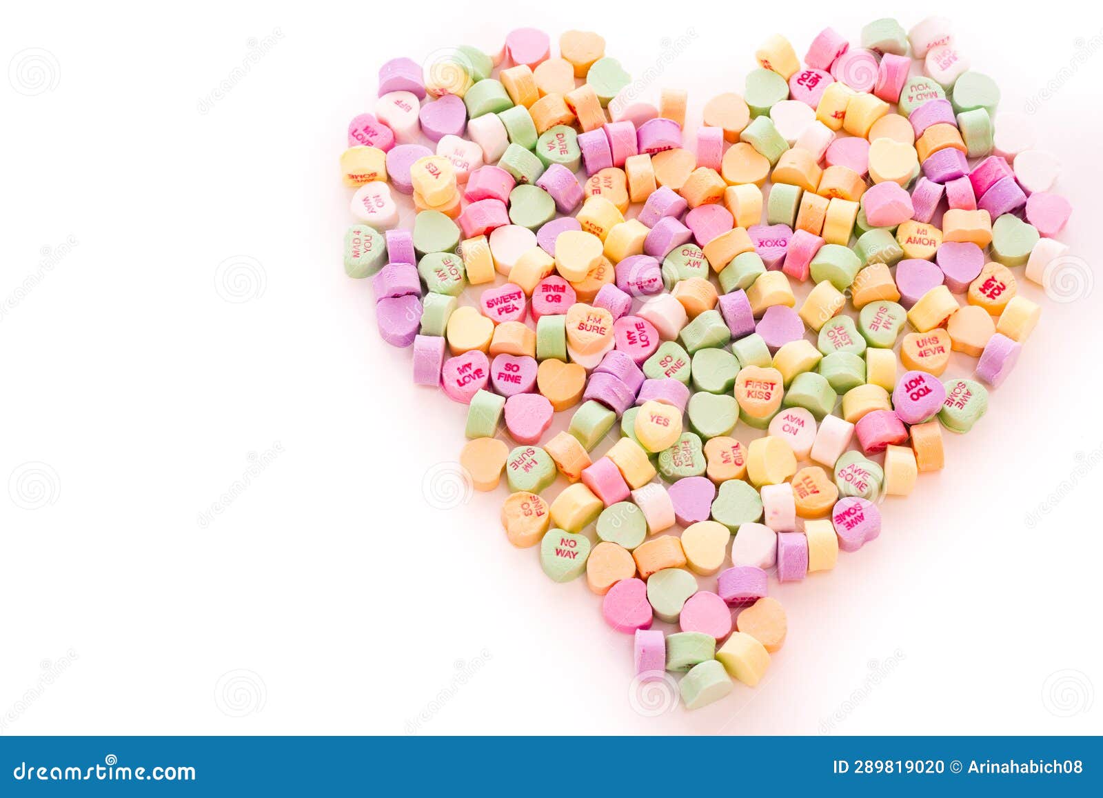 Heart candies stock photo. Image of confection, holiday - 289819020