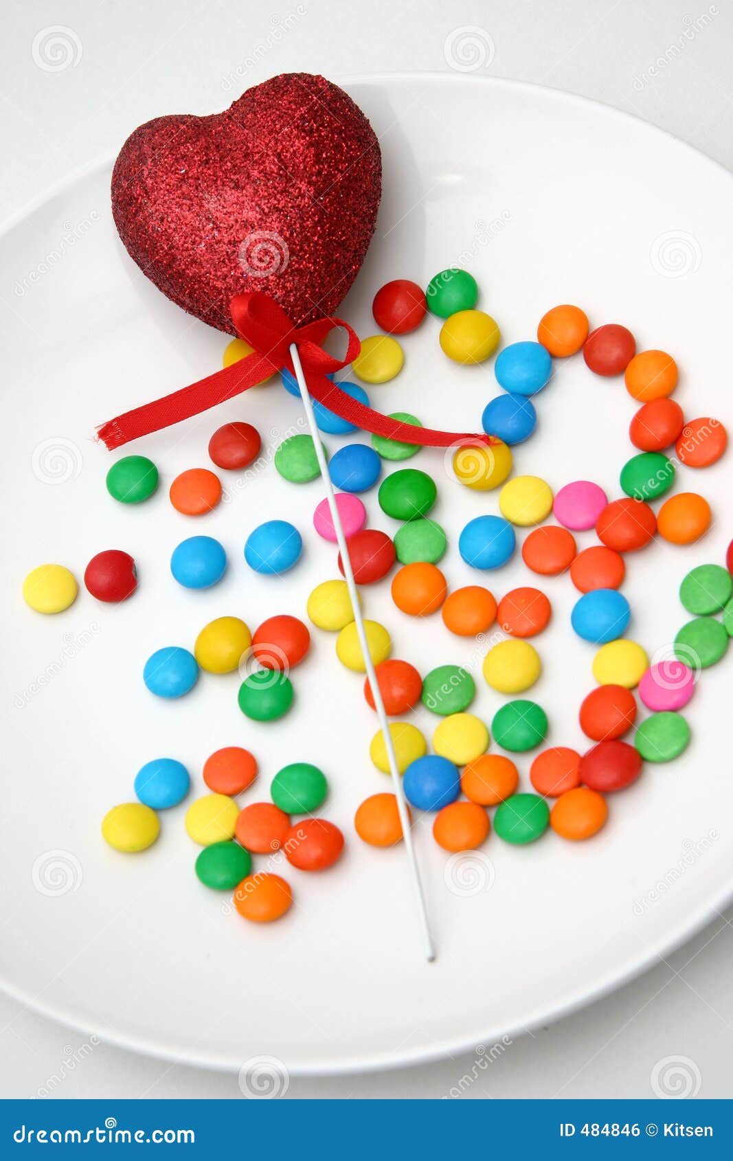 Heart & candy stock photo. Image of reflective, valentines - 484846