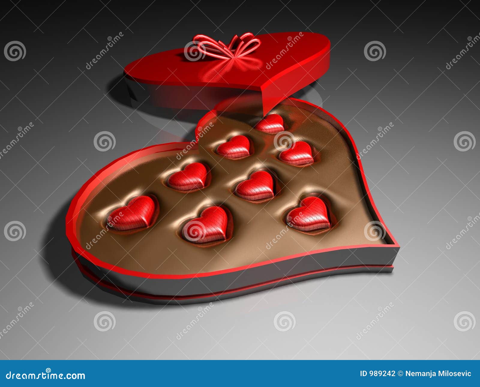 Heart Candy Box stock illustration. Illustration of gift - 989242