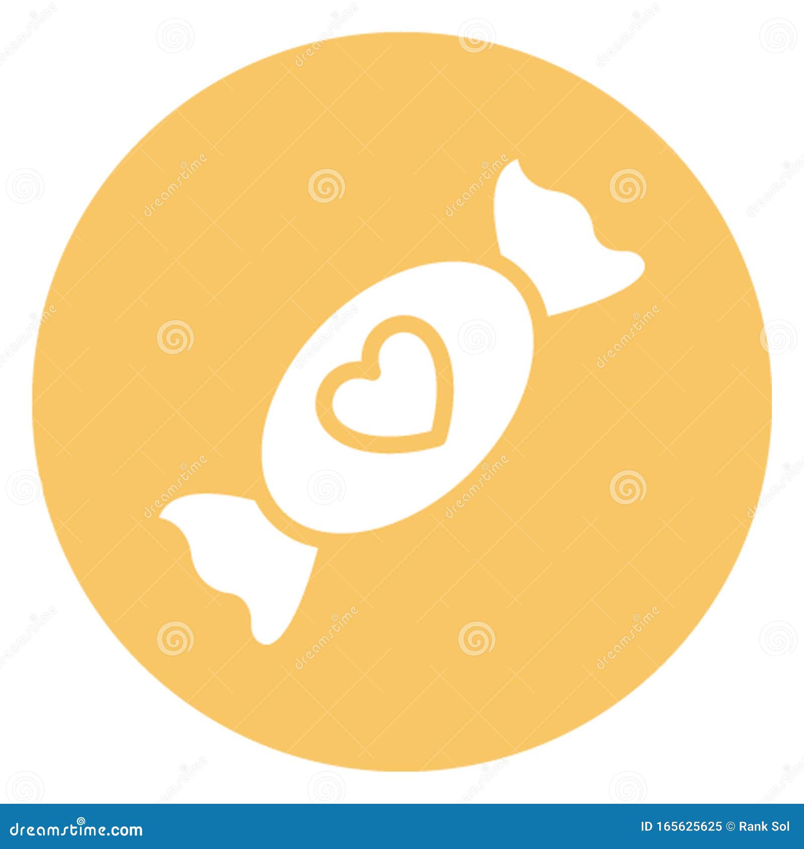 Heart Candy, Candy, Isolated Vector Icon Which Can Be Easily Modified ...