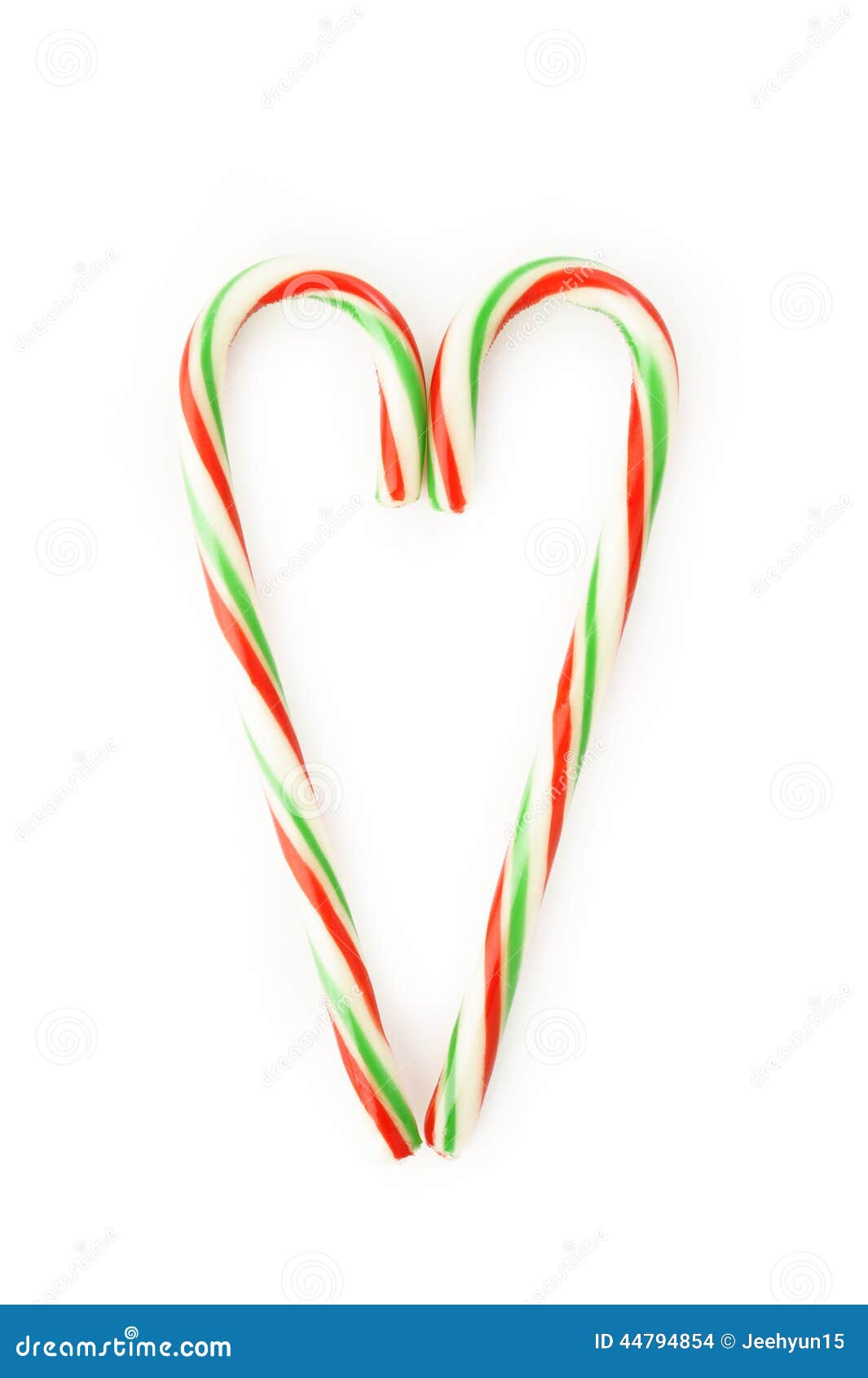 Heart of Candy Canes Isolated on White Stock Photo - Image of food ...
