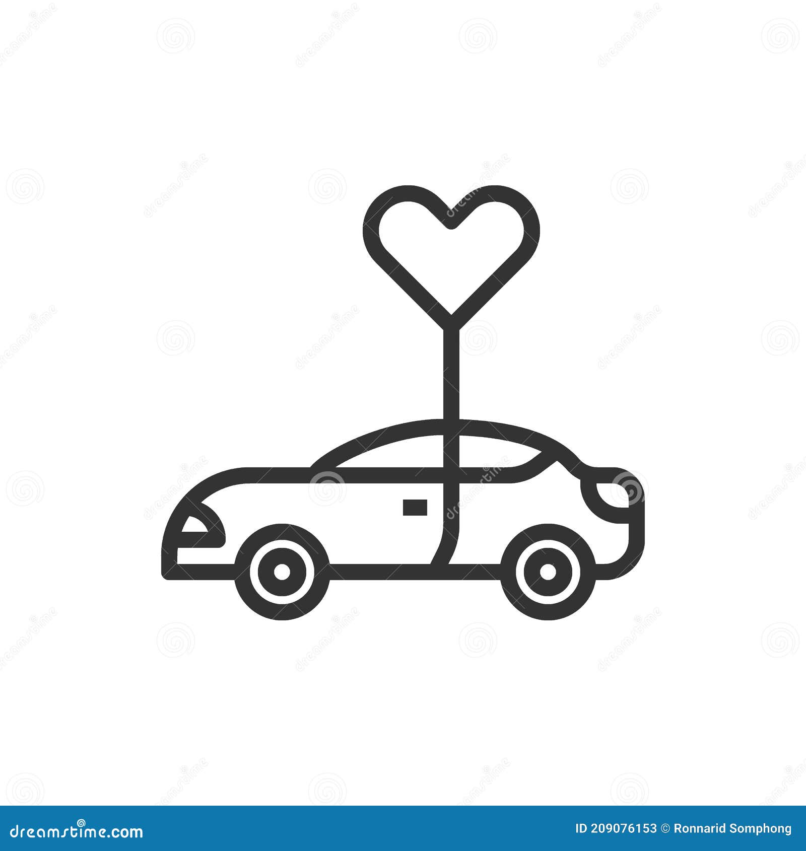 Heart Car Love Icon or Logo Vector Stock Vector - Illustration of ...